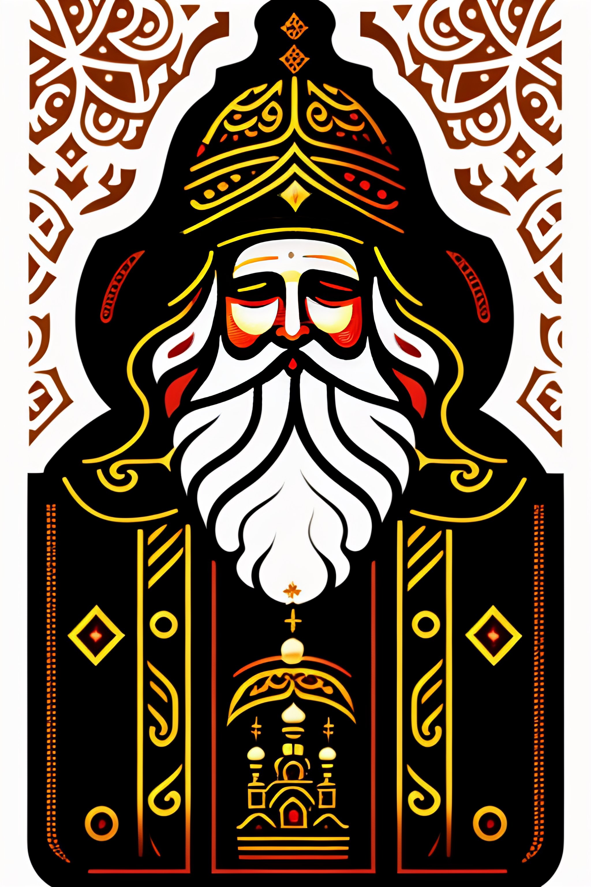 Lexica - Doodle Russian orthodox winter, sticker - art, svg vector ...