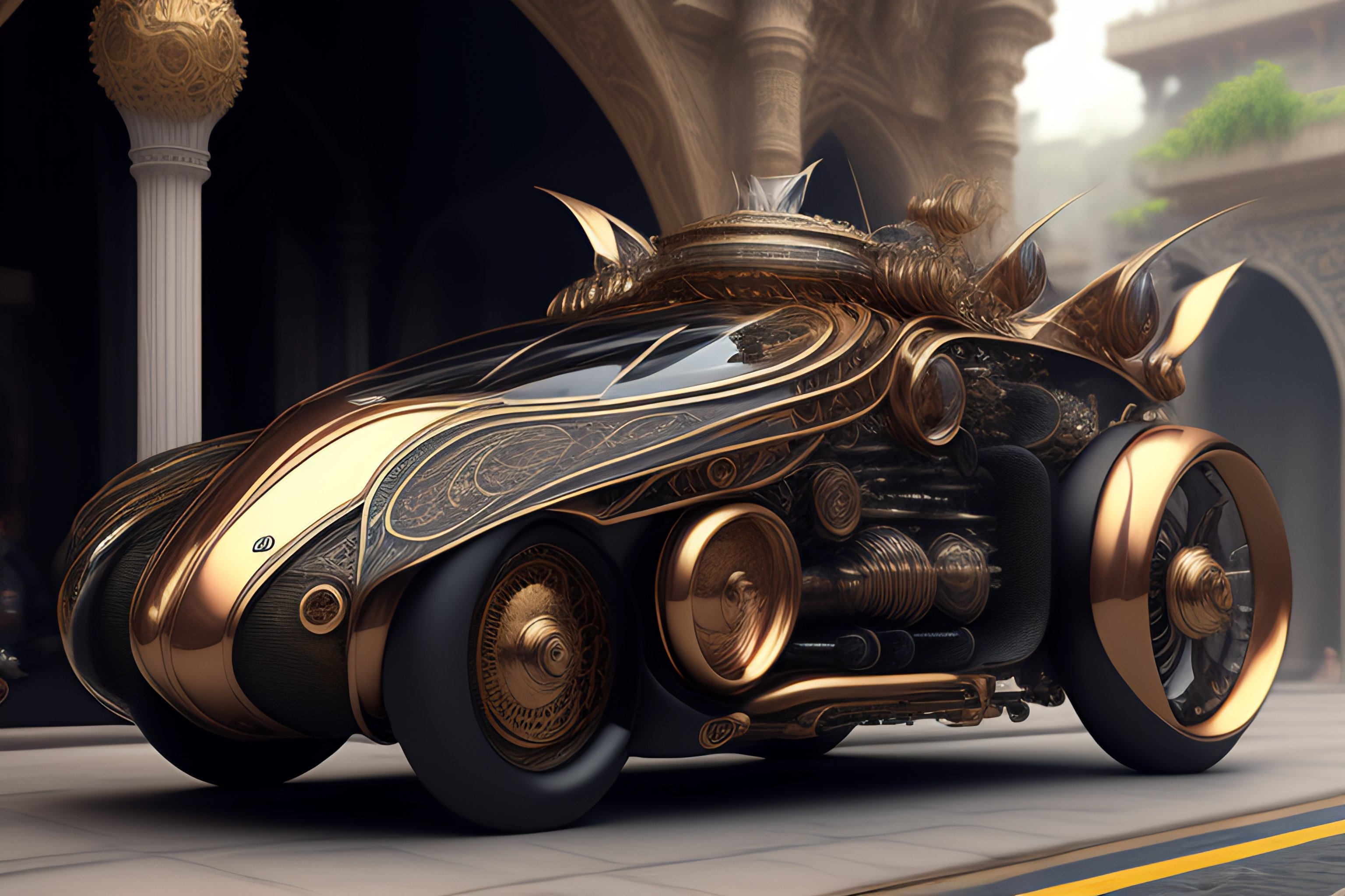 Lexica - Biomechanical steampunk vehicle reminiscent of fast sportscar ...