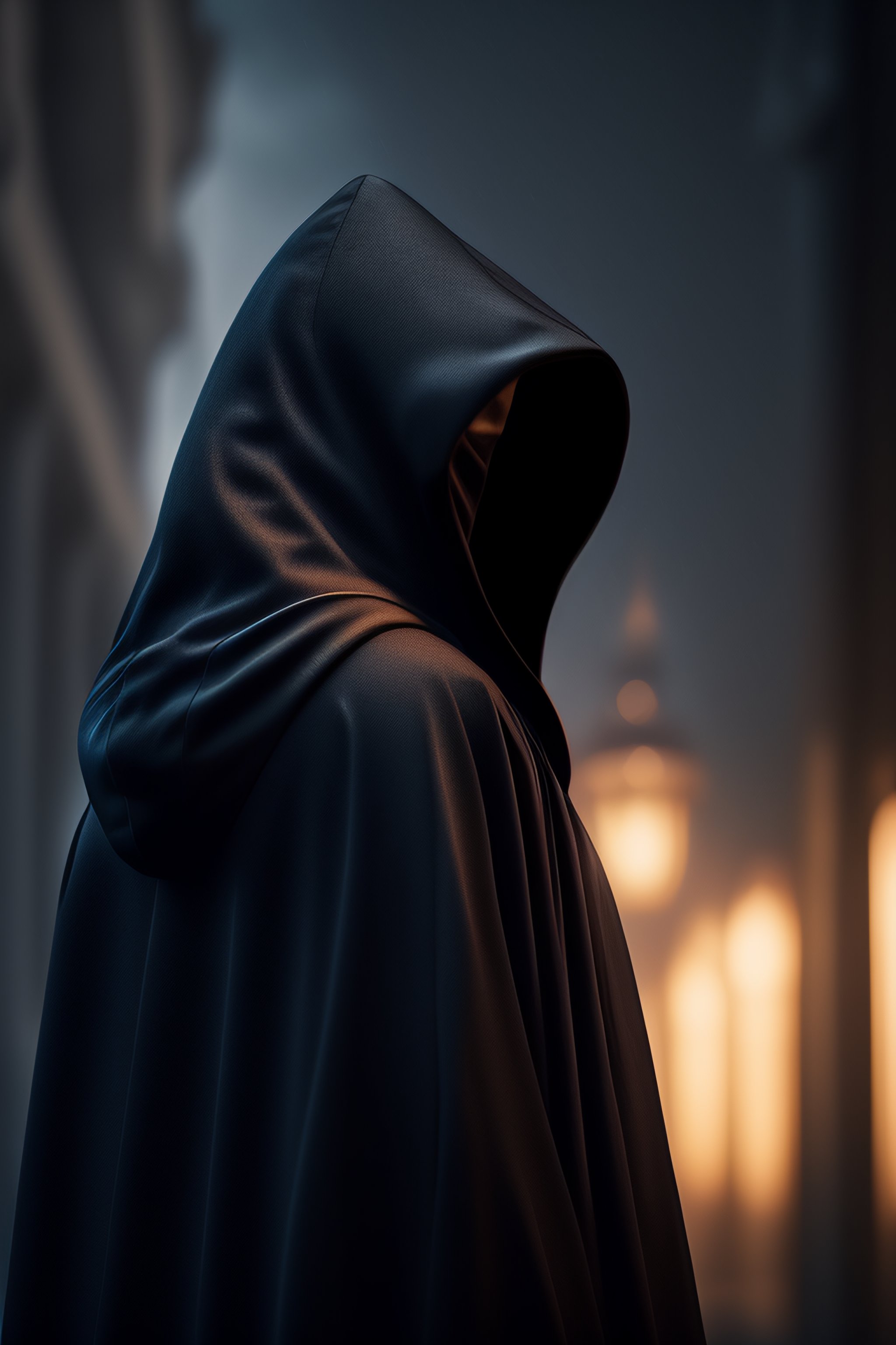 Lexica - Pixel art, hooded figure, dark, creepy, ominous, hyper ...