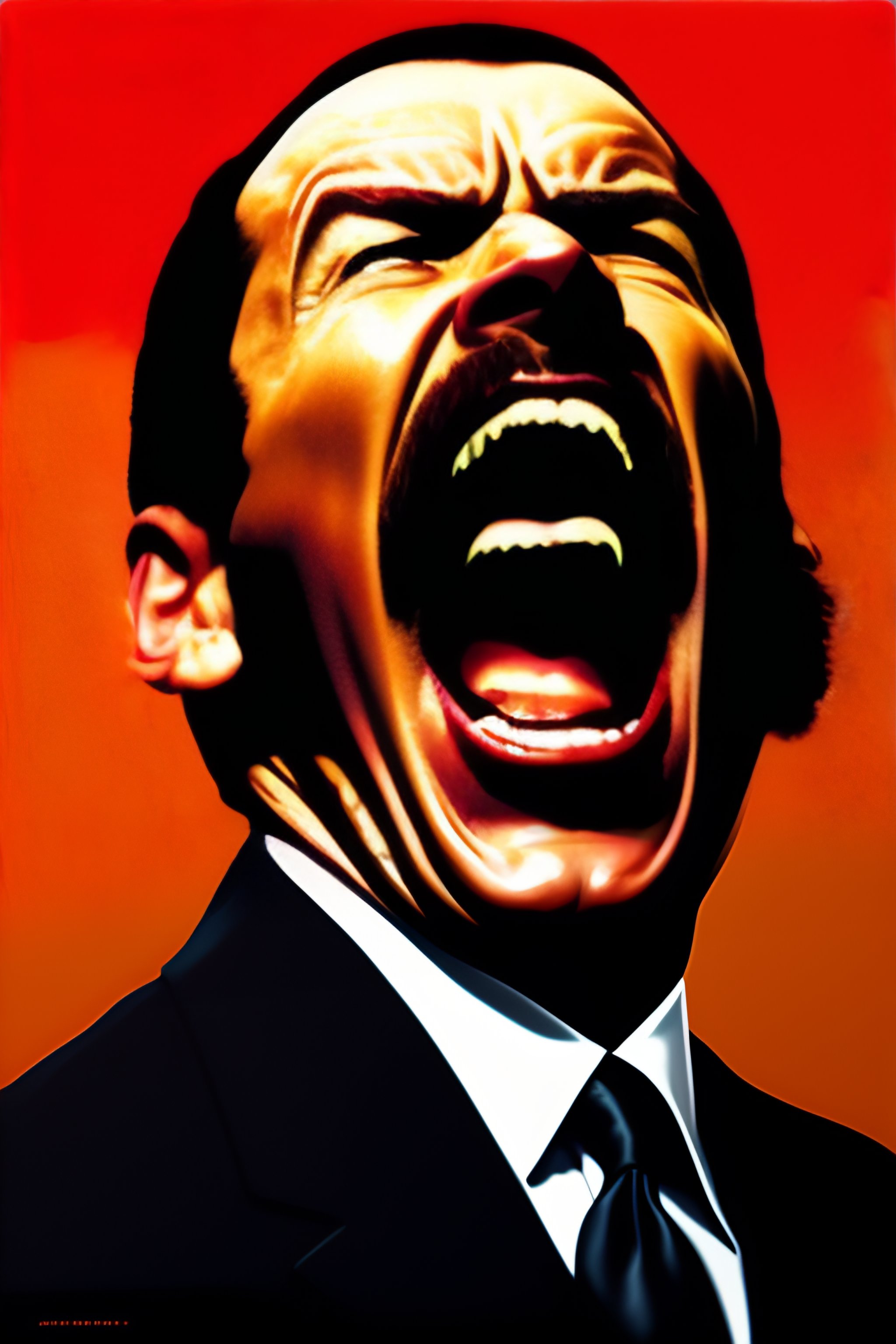 Lexica - A portrait of Walter White screaming in the style of Edvard Munch