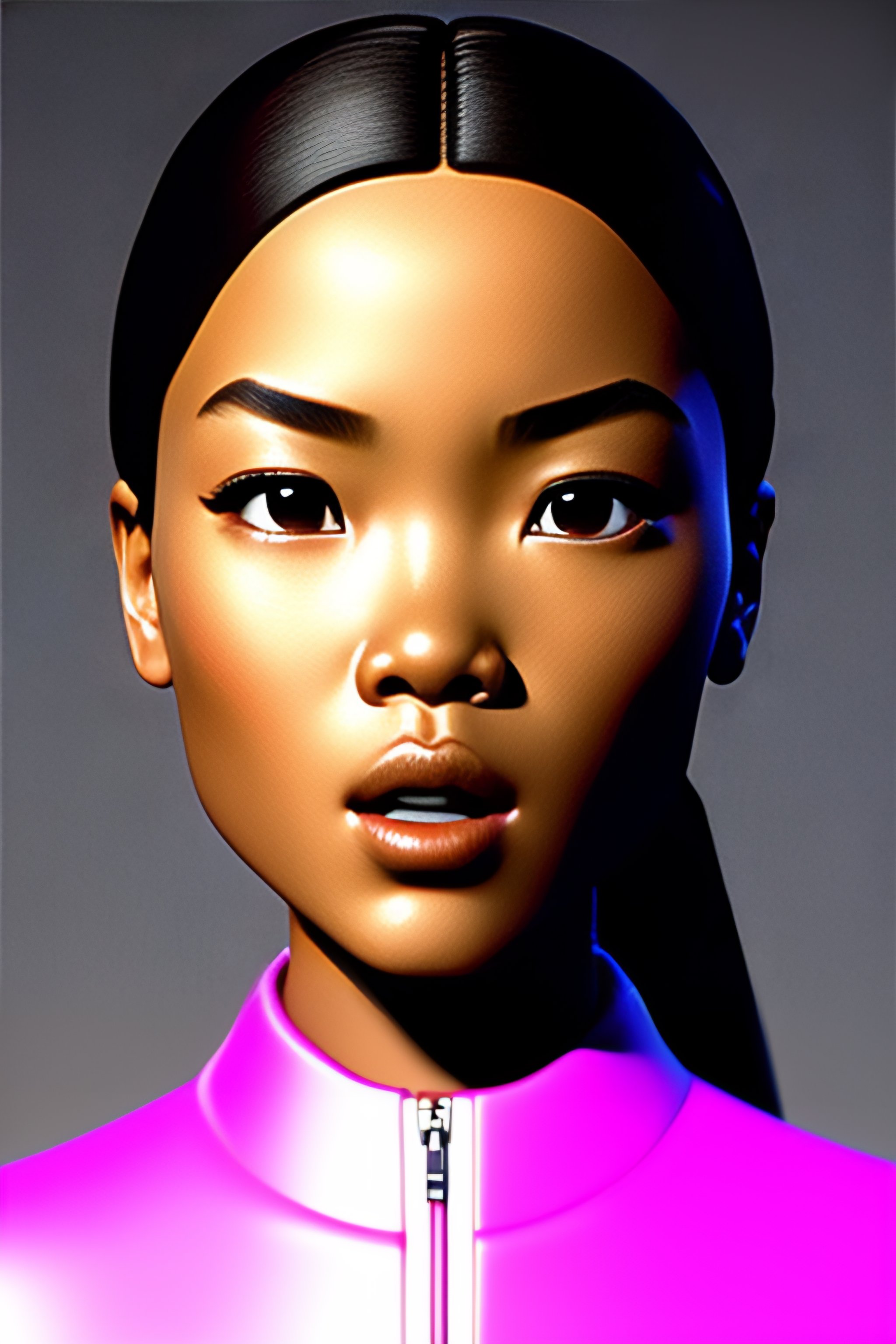 Lexica - Nintendo mii face portrait with mouth slightly open, looking ...