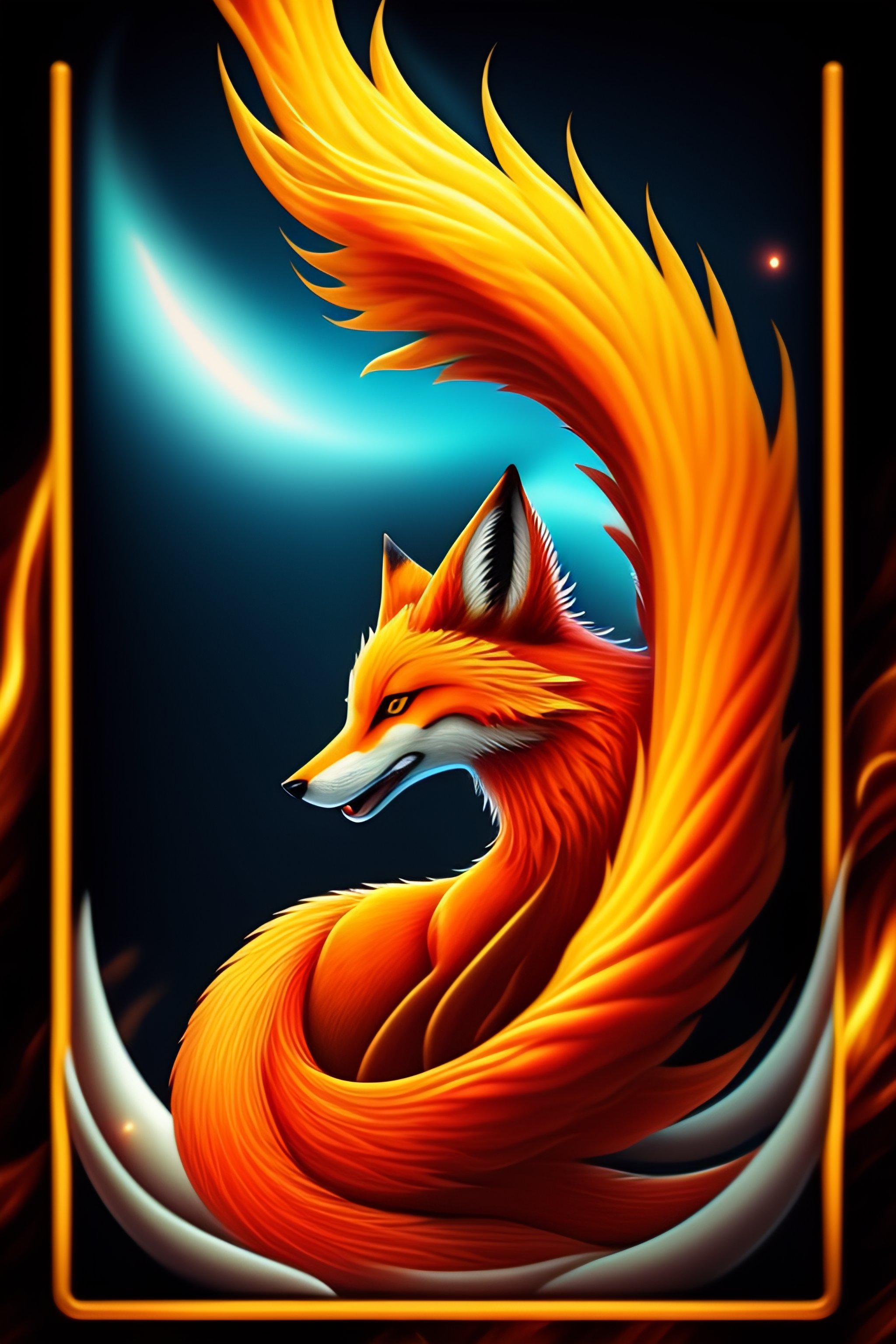 Lexica - Nine-tailed fox in the style of a pokemon card