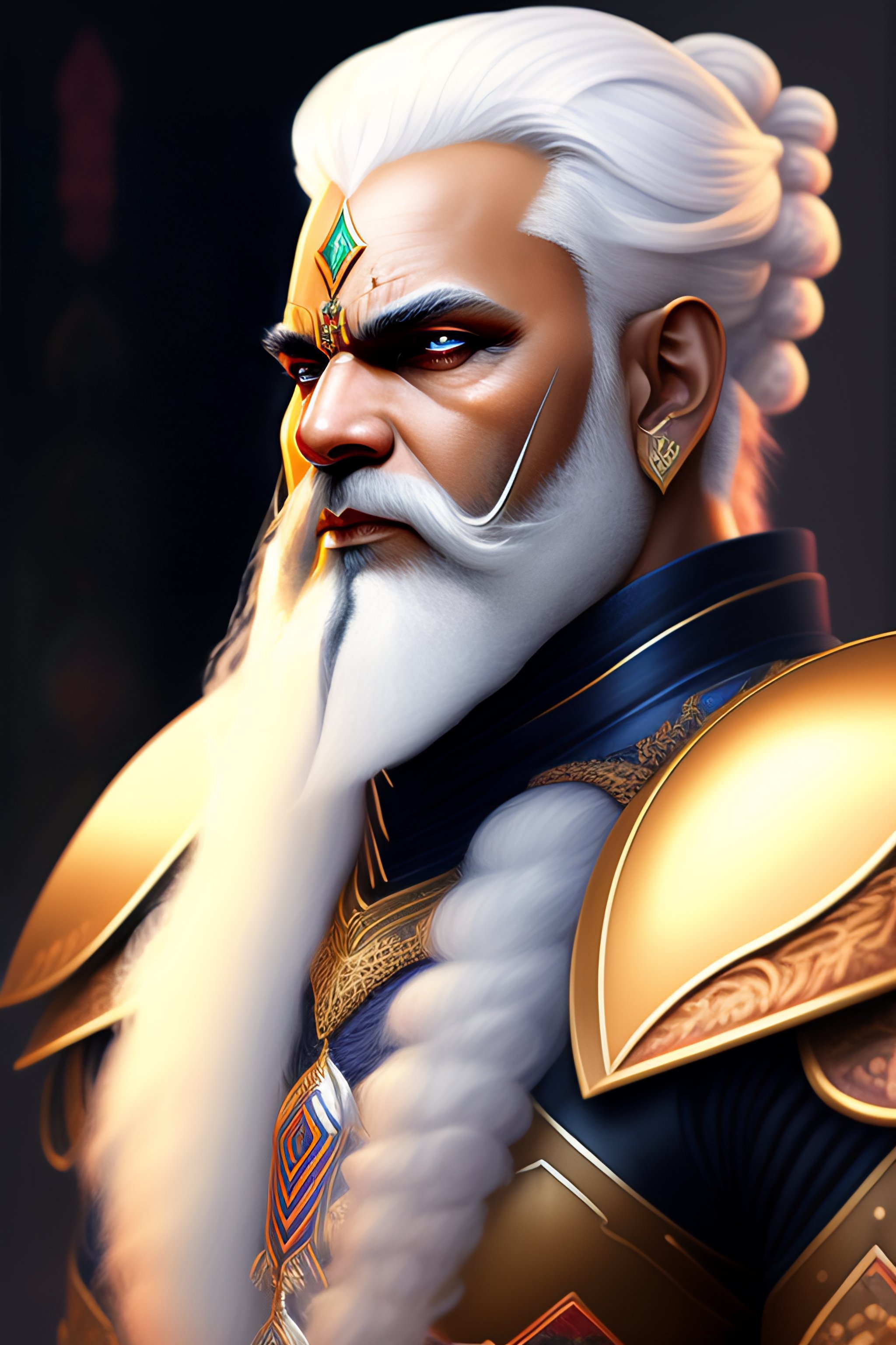 Lexica - Portrait of joe narendra modi goth cyborg with white hair in ...