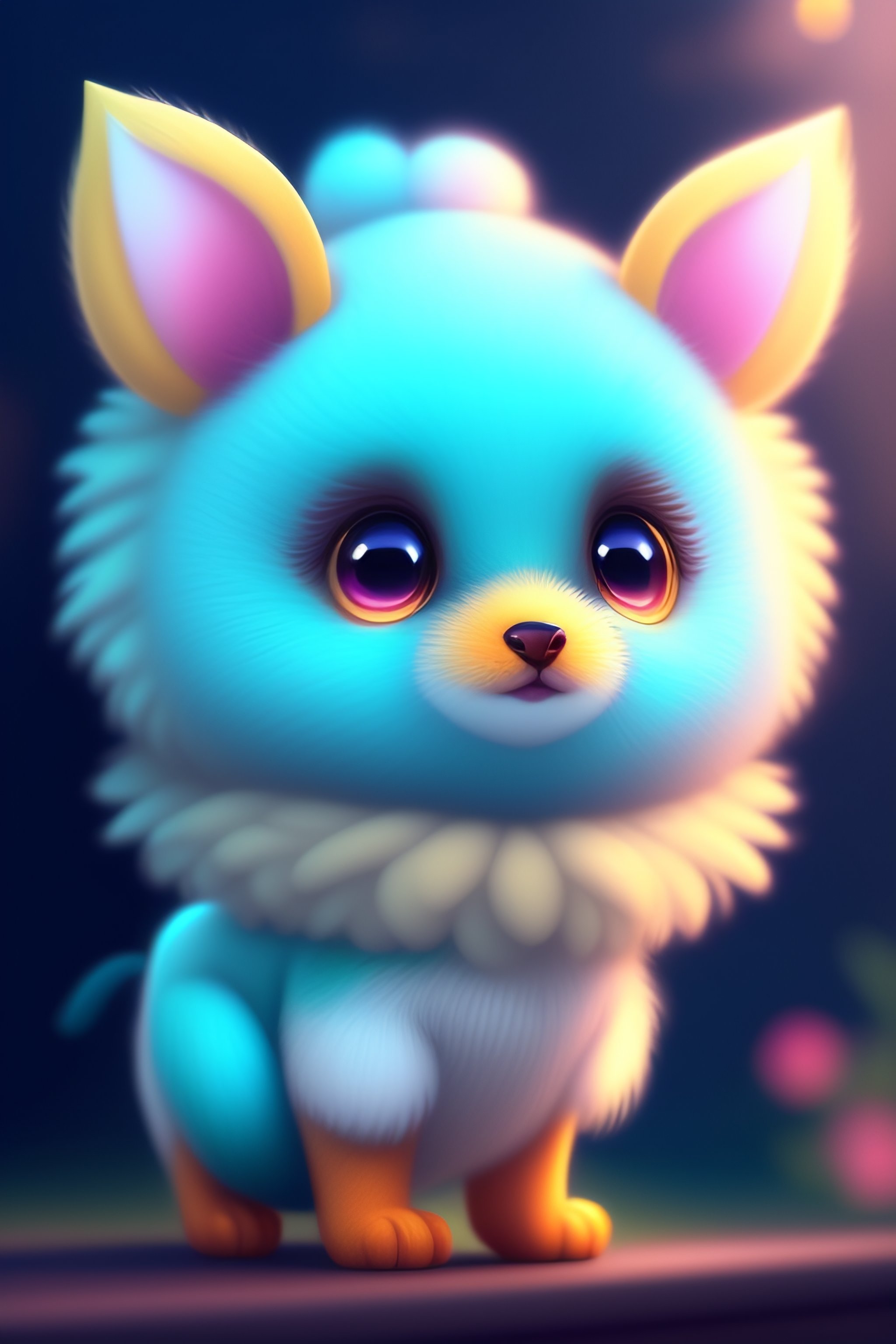 Lexica - CUTE AND ADORABLE CARTOON FLUFFY BABY RHEA, FANTASY, DREAMLIKE ...