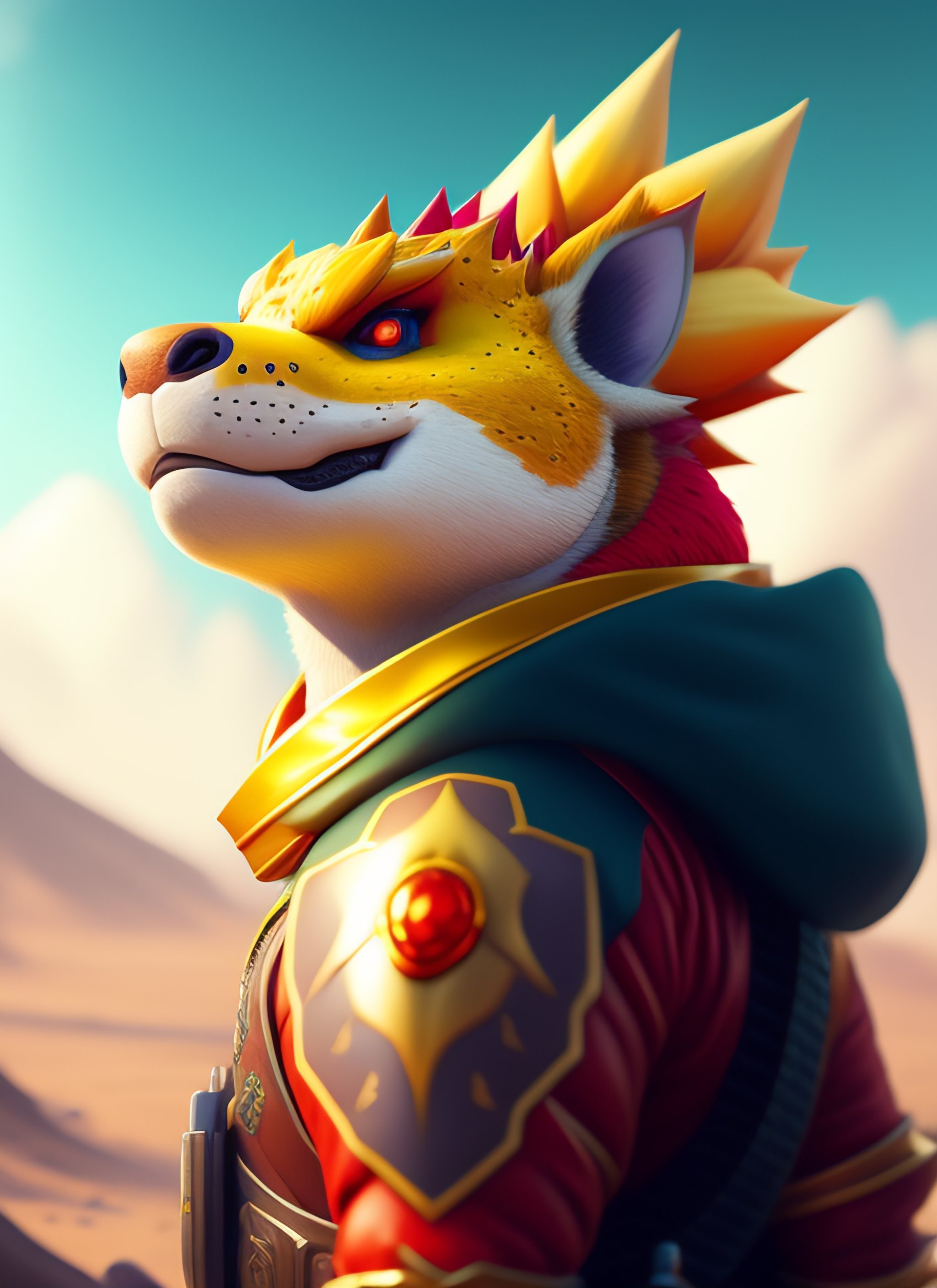 Lexica - Portrait of Bowser Jr., colorful fantasy landscapes, colorful ...