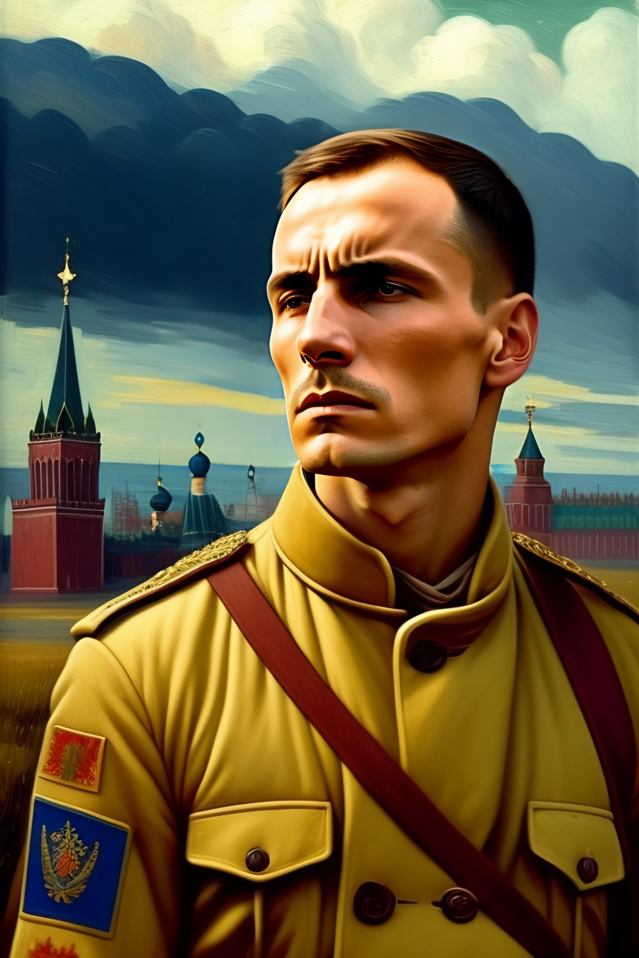 Lexica - Angry and tired stepan bandera as Ukrainian soldier, dirty ...