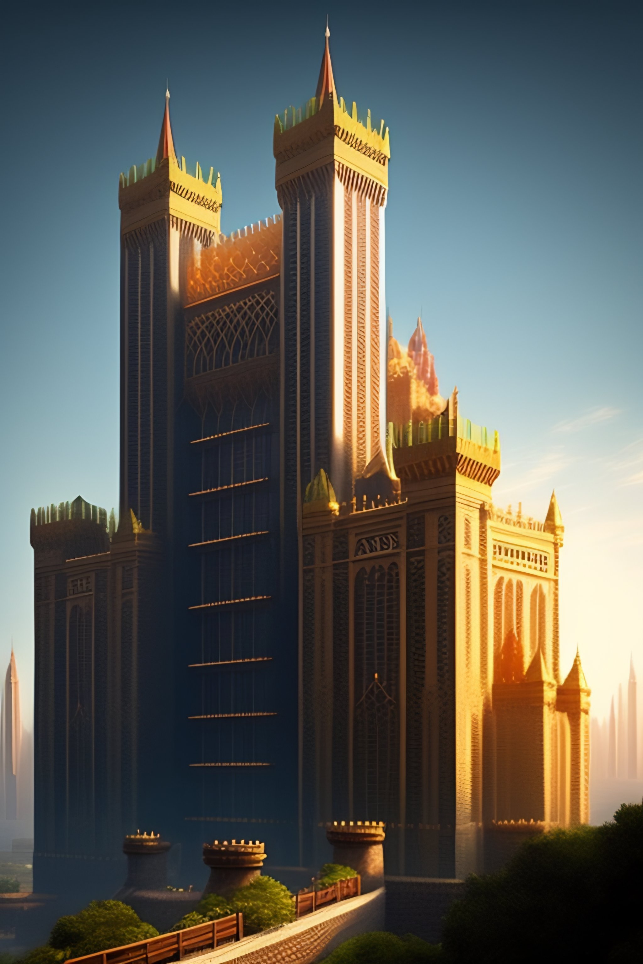 Lexica - Medieval castles built to look like a modern city, skyscrapers ...