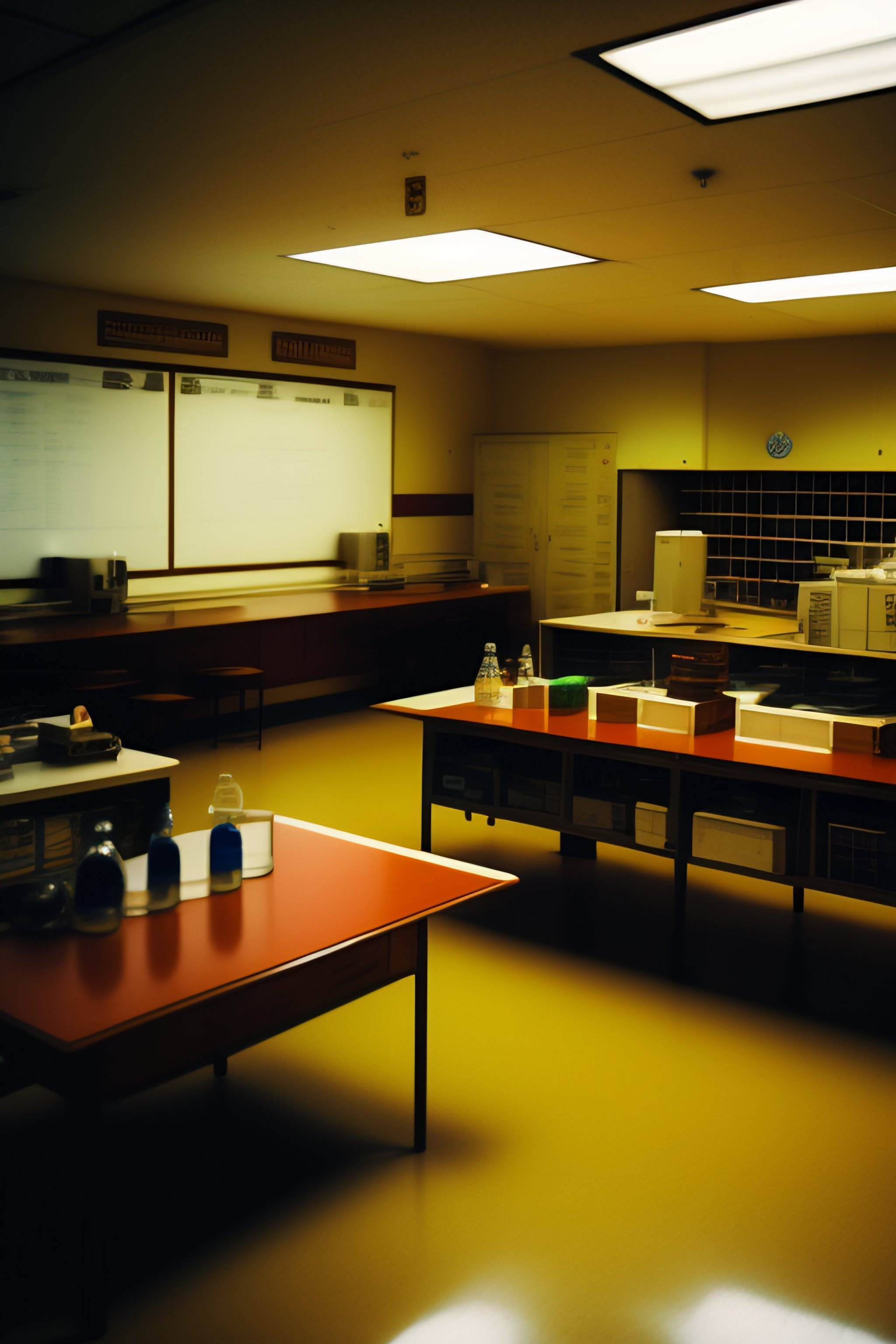 Lexica - Low quality photograph liminal space empty high school ...
