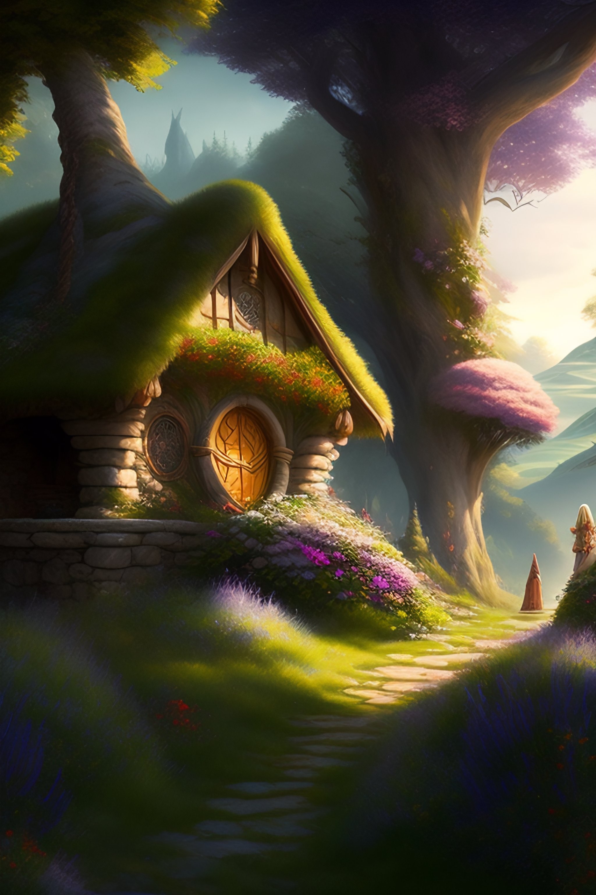 Lexica - Winged female elves in the shire scenery landscape, lord of ...