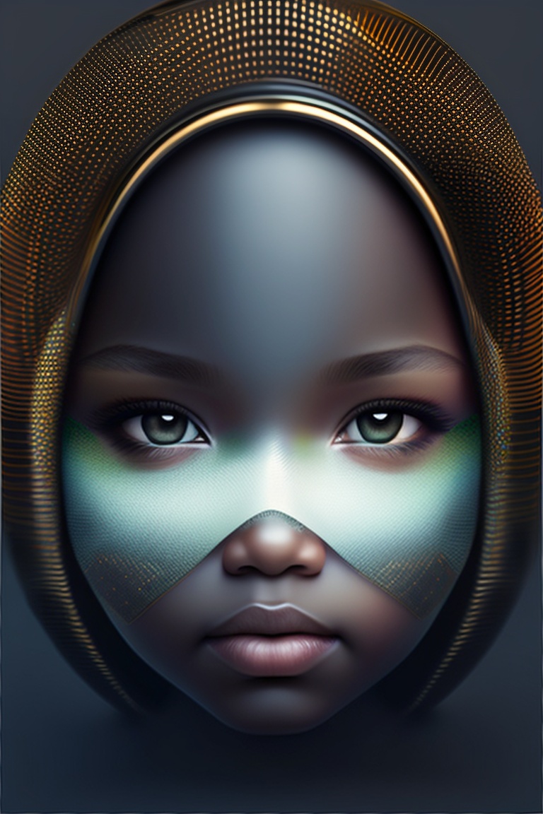 Lexica - 3d rendering, girl without eyes, without color, illustration