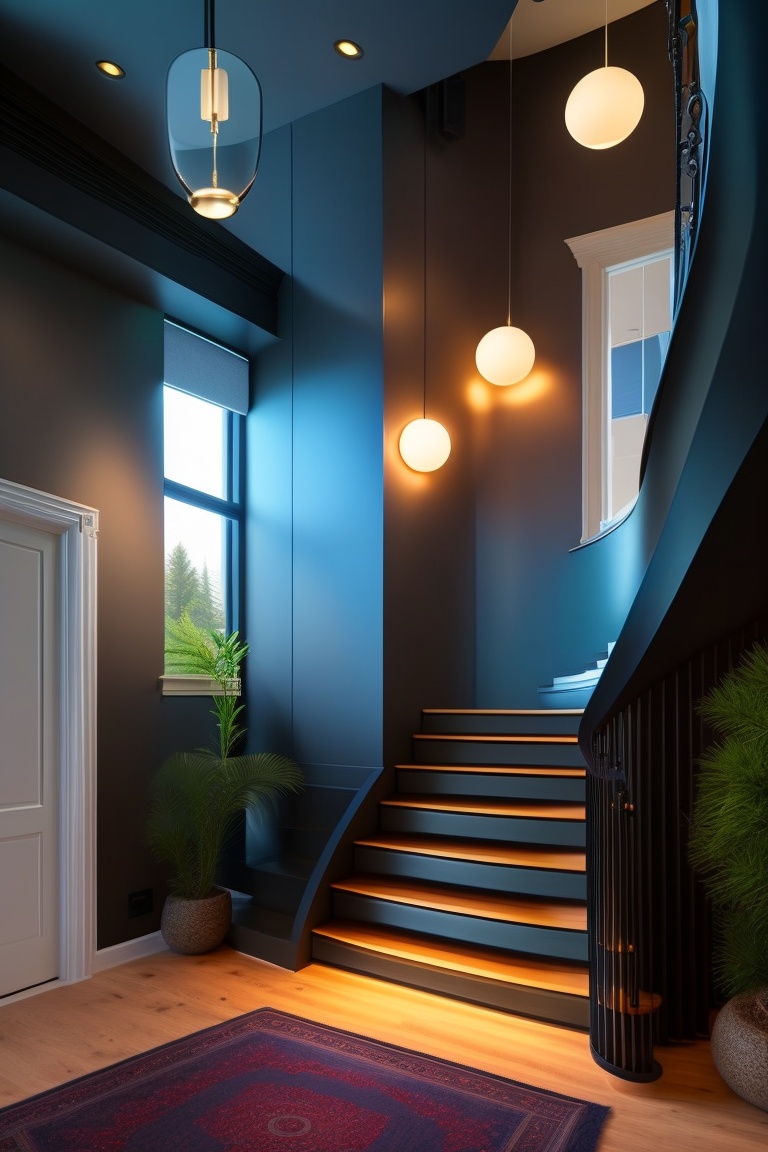 Lexica - Rgb leds, staircase with too many light fixtures, circle light ...