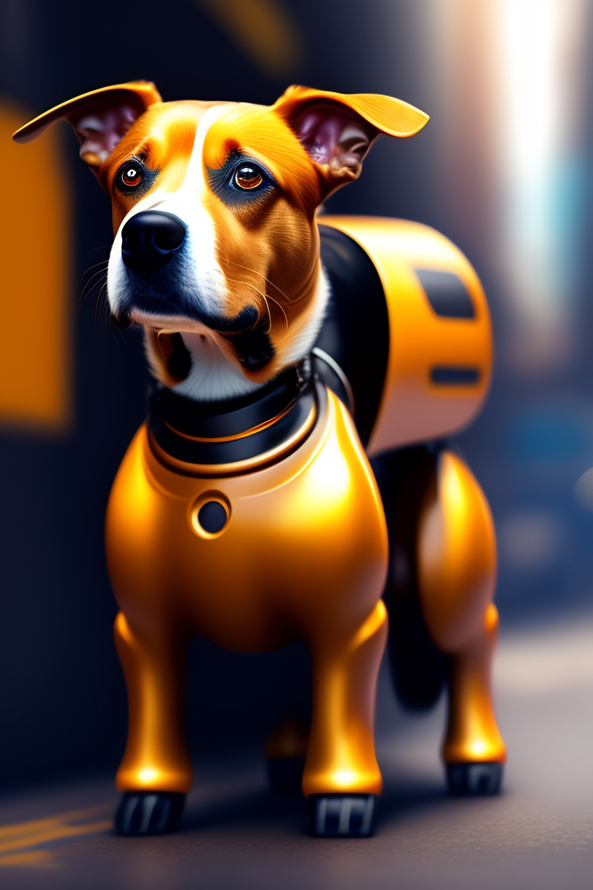 Lexica - Dog Caramel Robot Cyberpunk prototype Drone Motor Bike Air ...