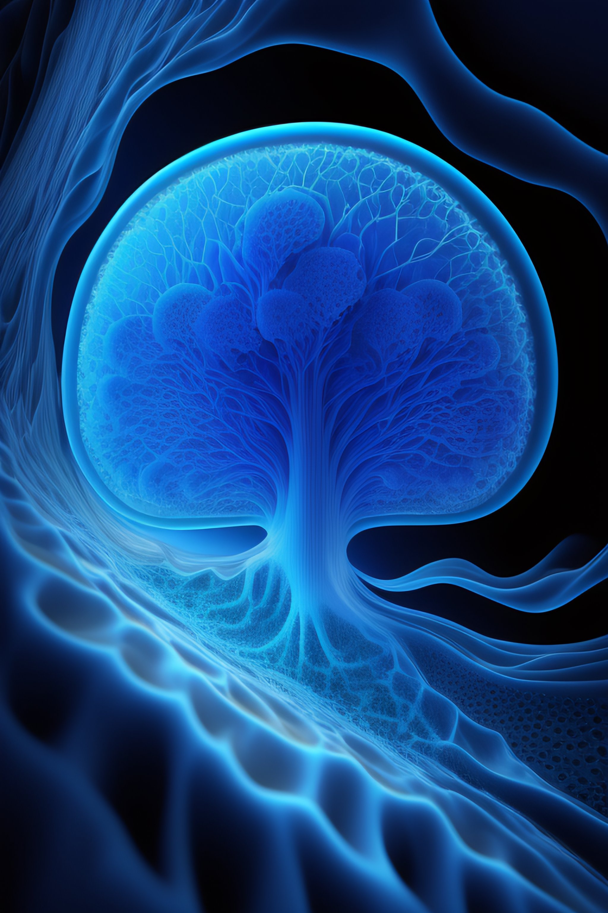 Lexica - Computer rendering inside of a natural neuron organelle in ...