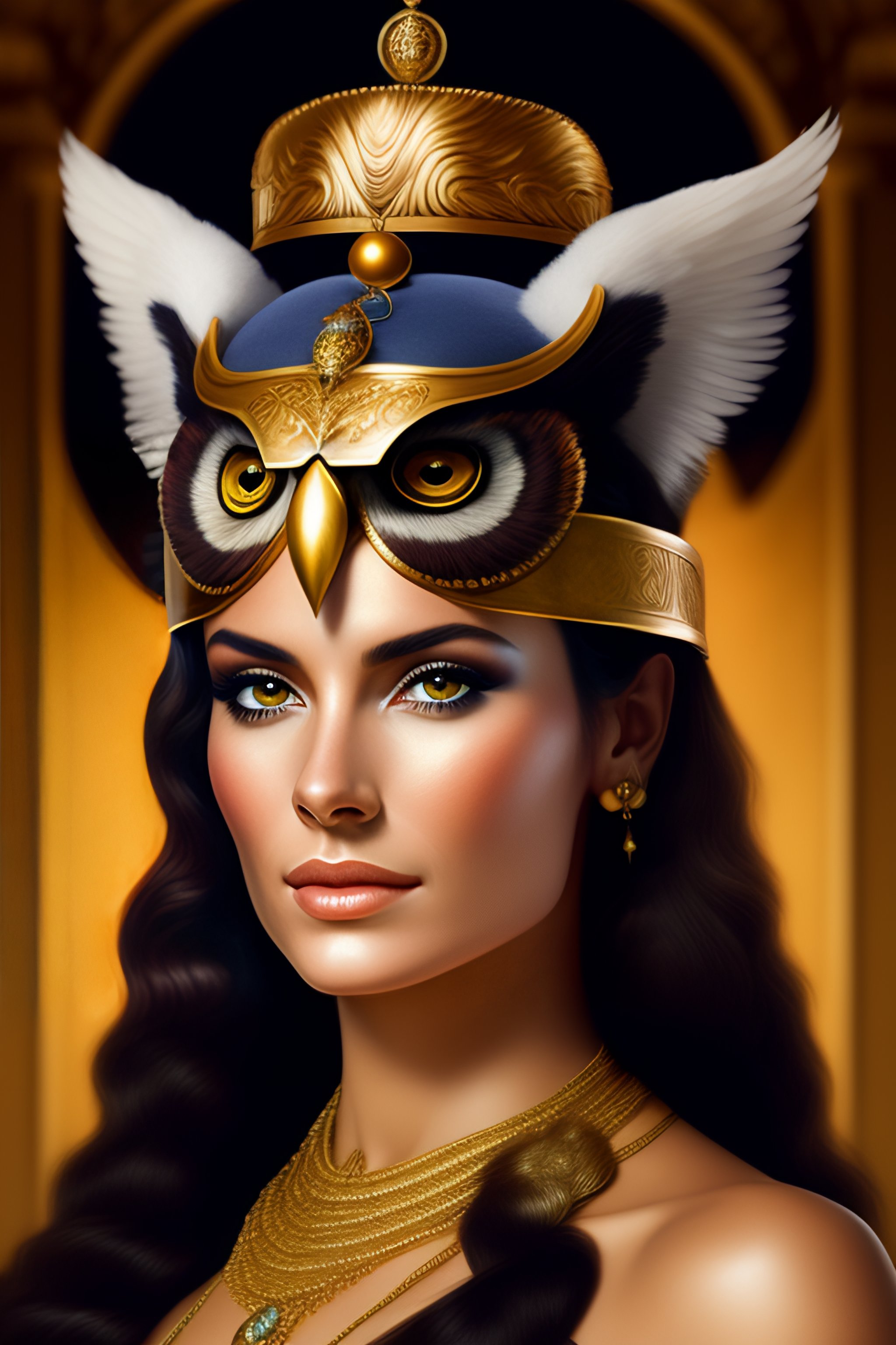 Lexica - A hyper realistic portrait of the goddess athena wearing the ...