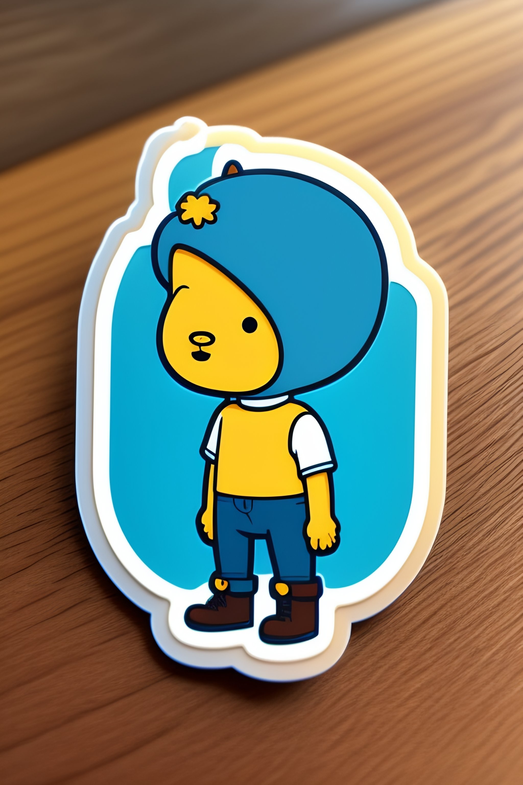 Lexica - Adventure time finn, sticker illustration