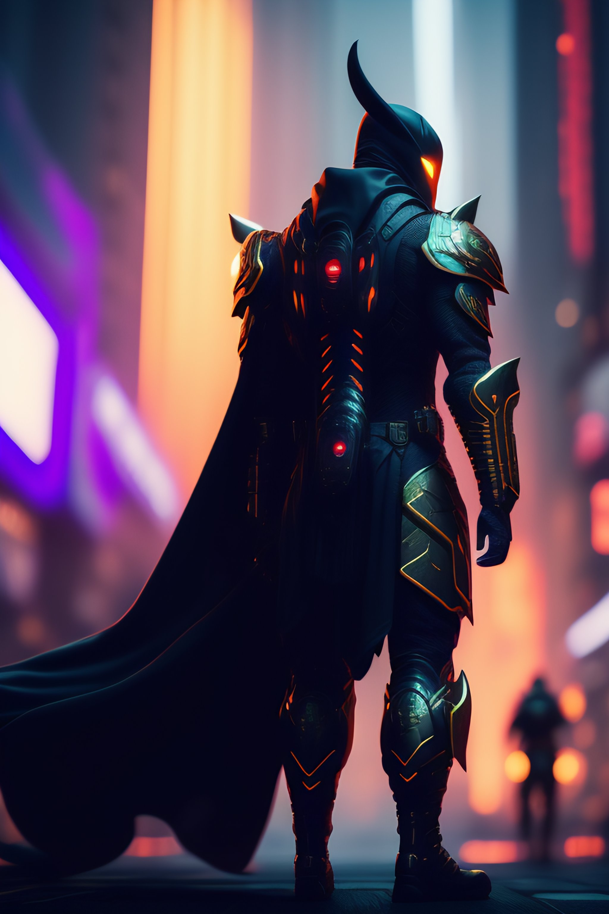 Lexica - Drone footage, lovecraftian, man, demon hunter, cyber ninja ...