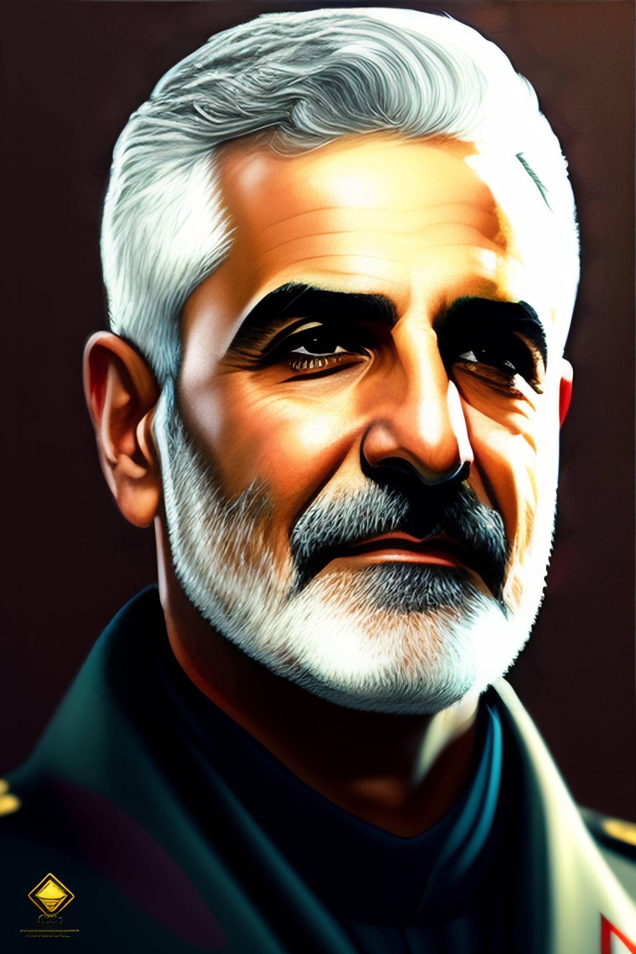 Lexica - Potrait of Qasem Soleimani , sharp high detail, artstation