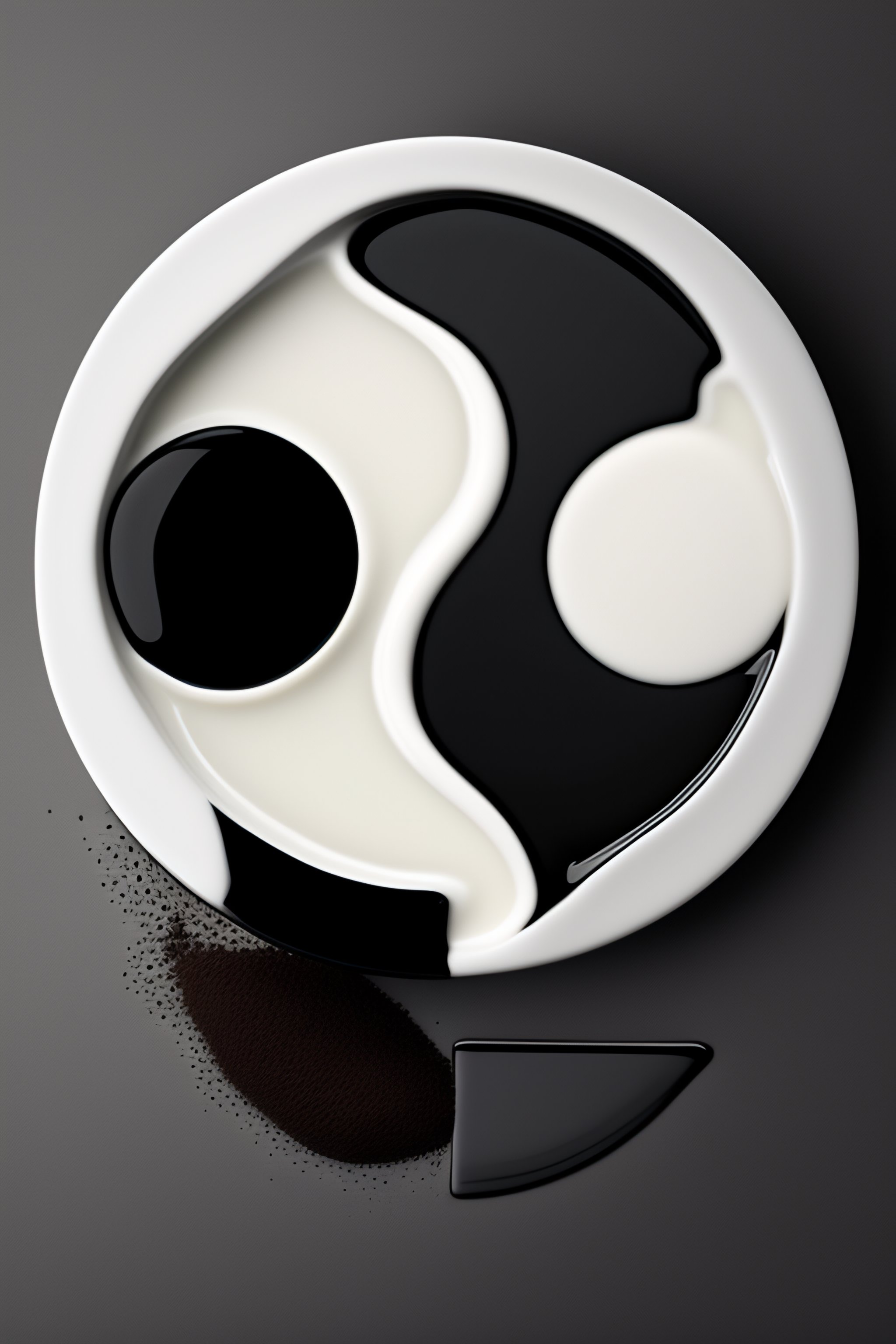 Lexica - Yin yang version café en noir et blanc
