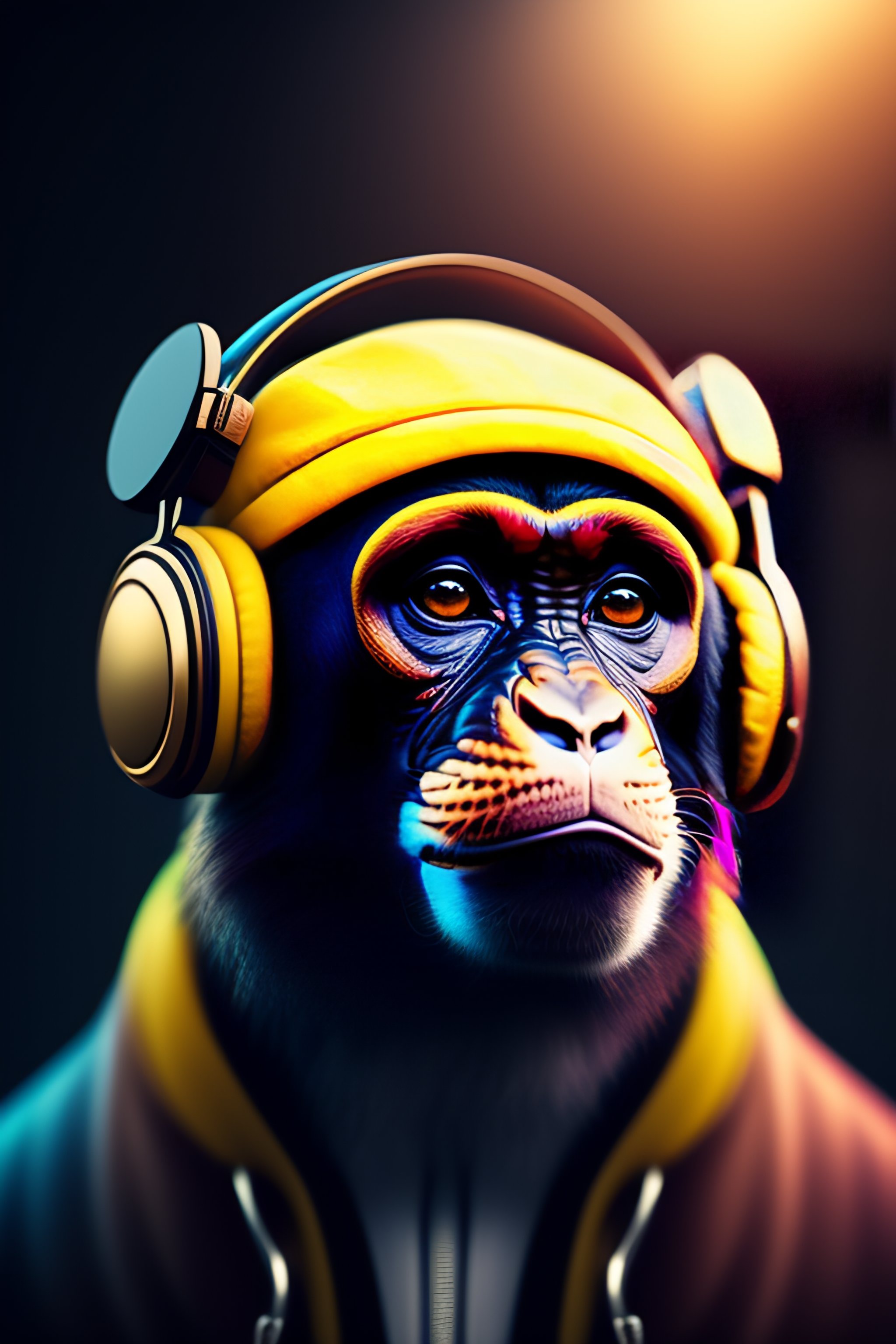 Lexica - Excellent painted monkey, high quality masterpiece painted ...