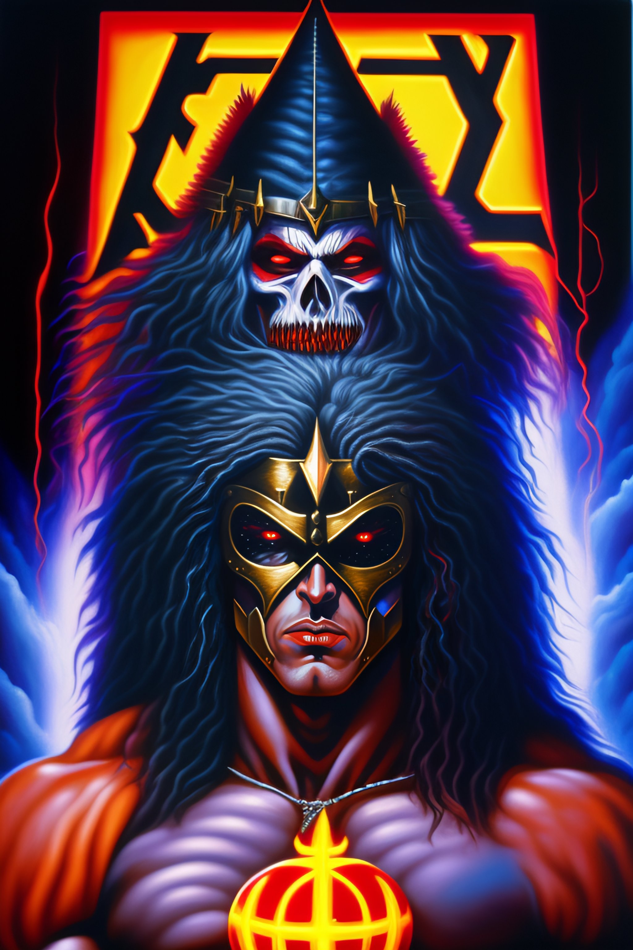 Lexica - Oil painting 1993 illustration design scary heavy metal art of ...