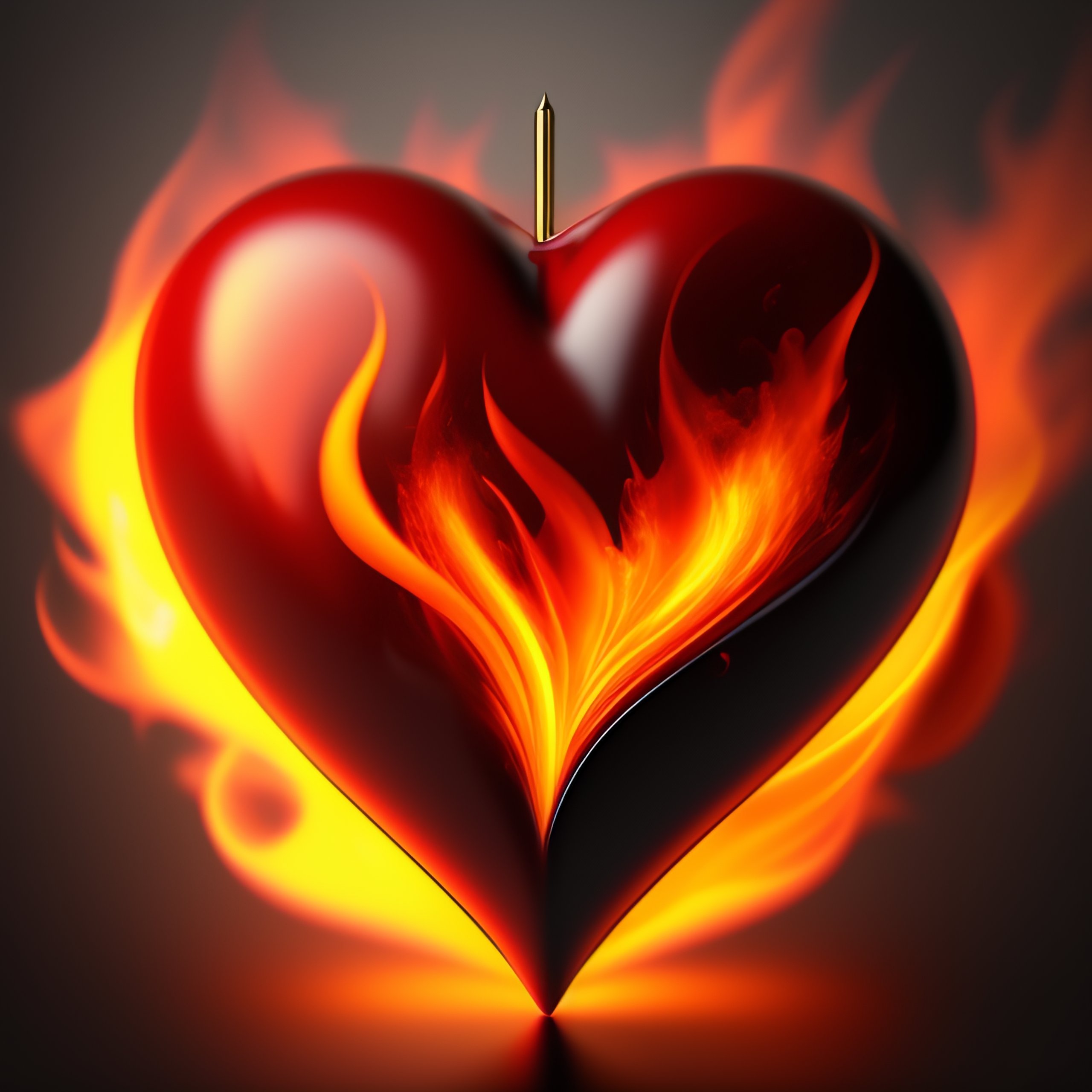 Lexica - Realistic heart on fire, professional digital art, trending on ...