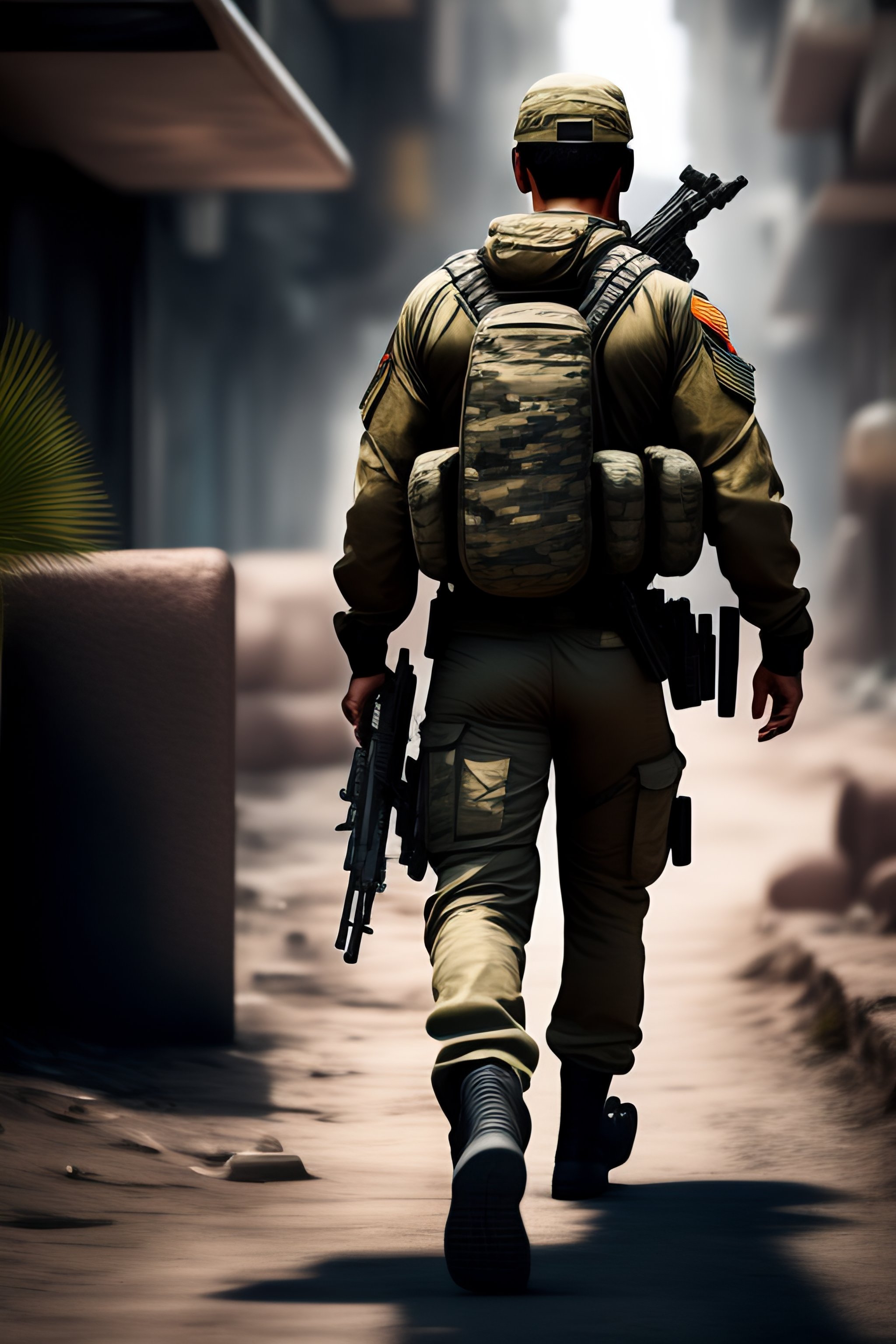 Lexica - Image of special forces sniper full body in urban warfare at ...