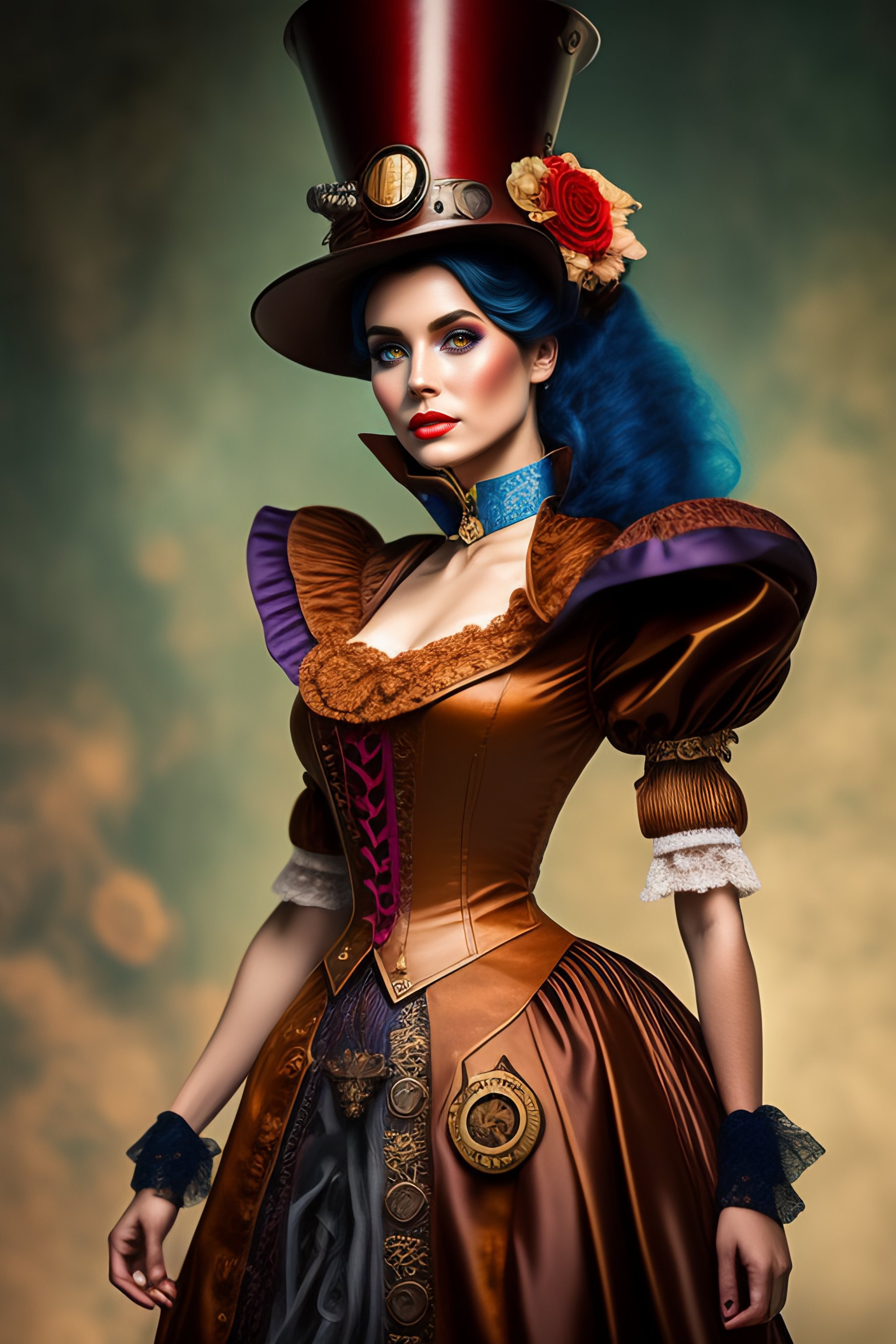 Lexica - A steampunk alice in wonderland, realistic