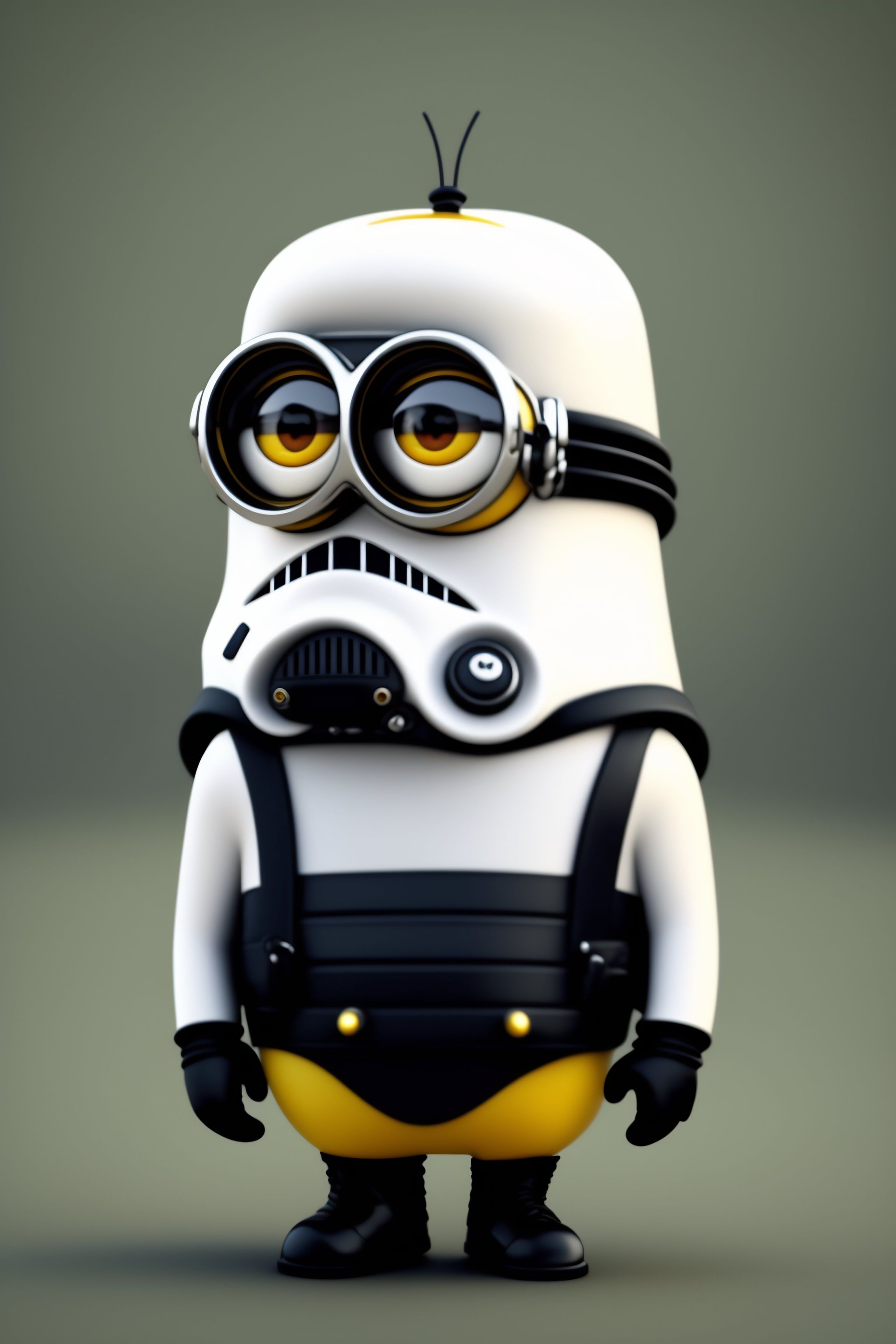 Lexica - A Minion wearing the clothes of a stormtrooper