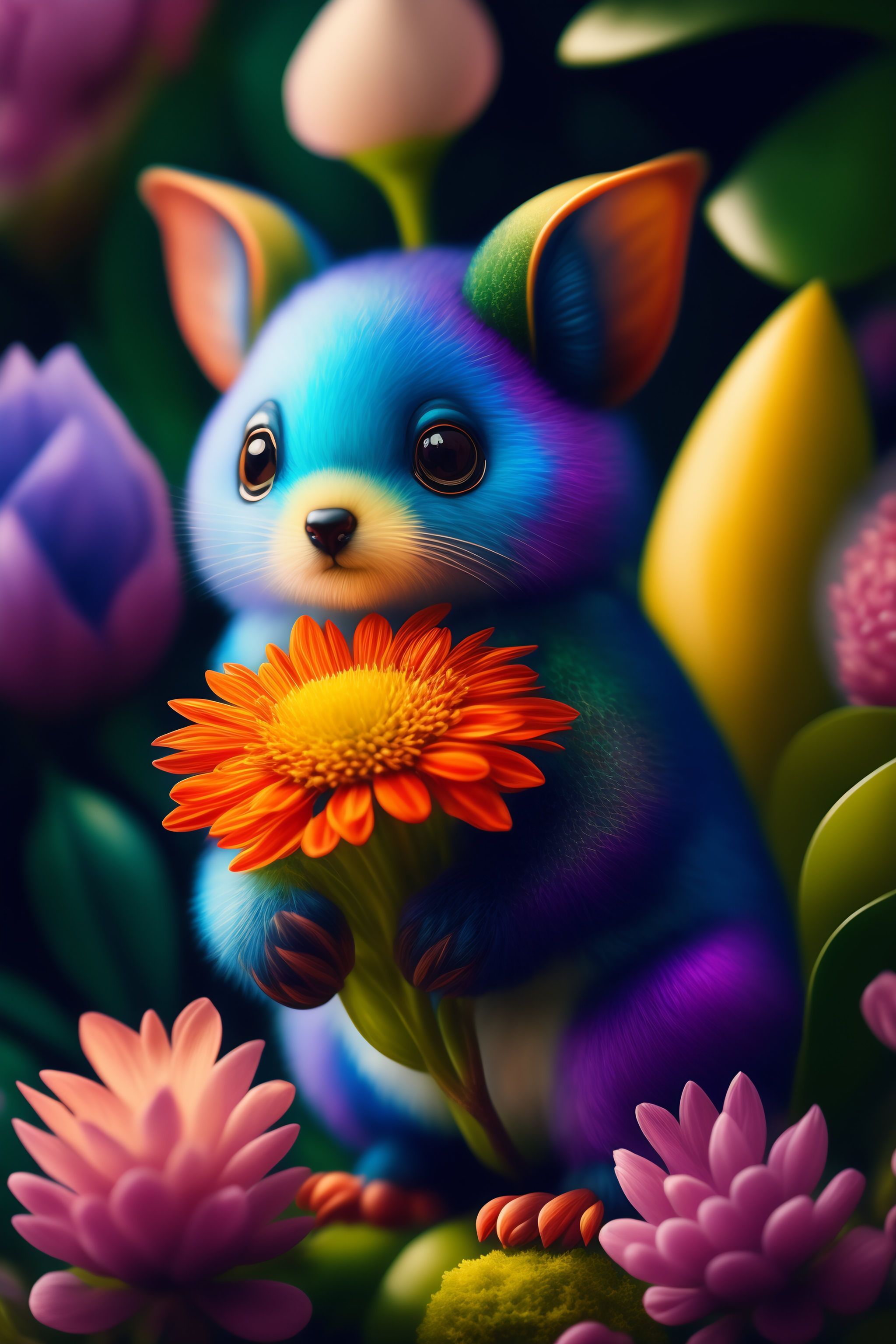 Lexica - "Extremely Ultrarealistic Photorealistic cute creature holding ...