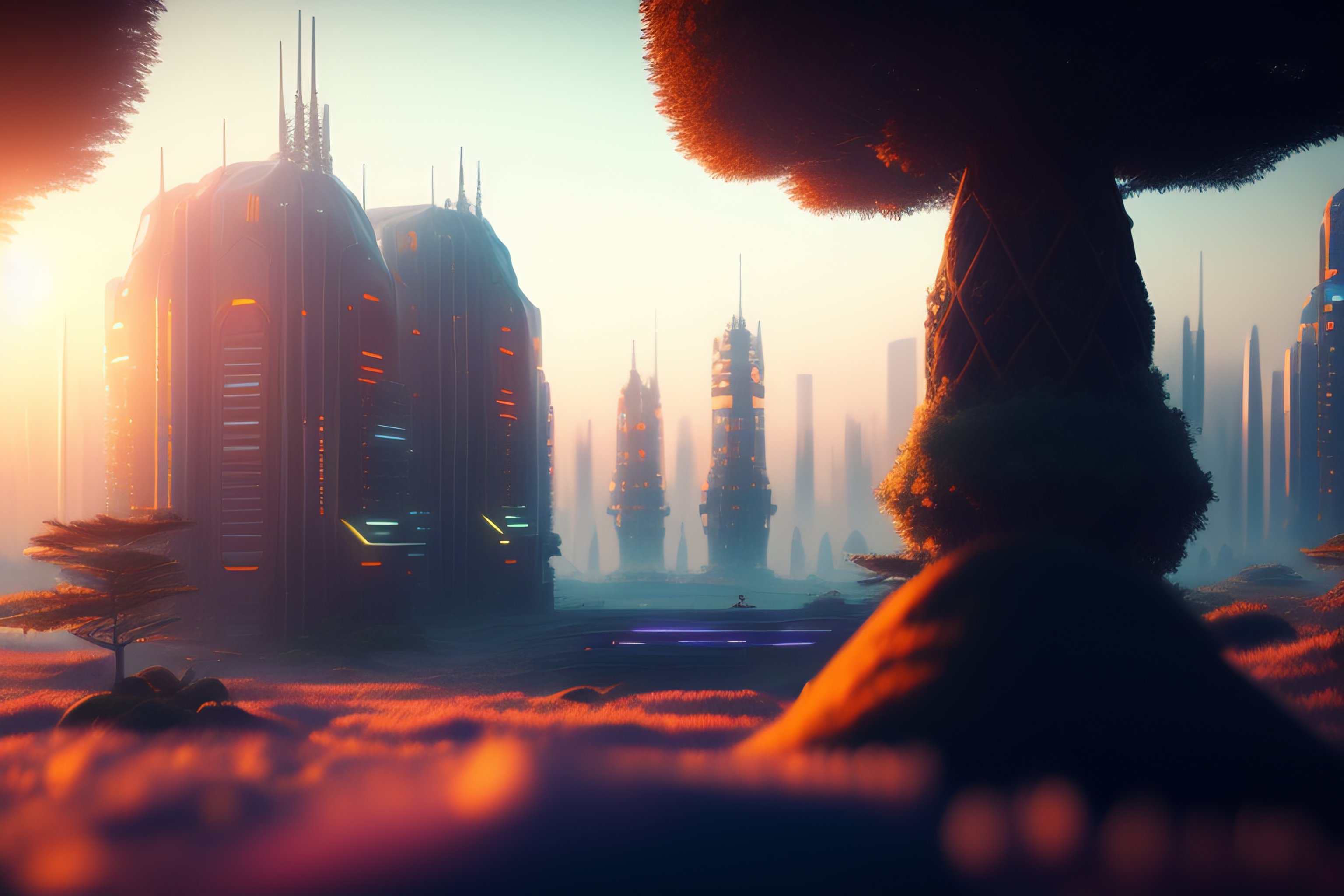 Lexica - Organic natural world cyberpunk contaminated with nature, very ...