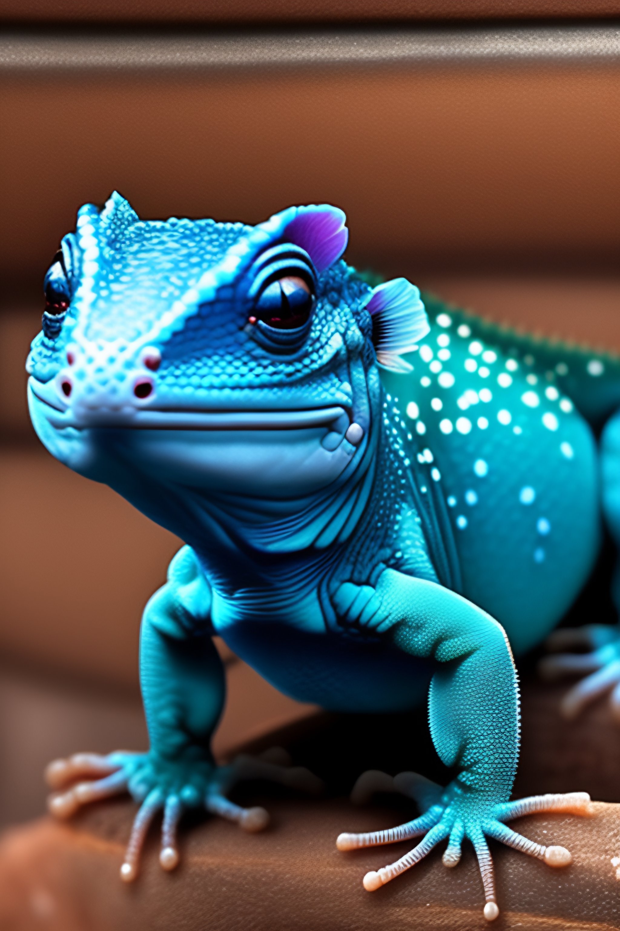 Lexica - An upright, light-blue gecko, in the style of Disney's Frozen ...