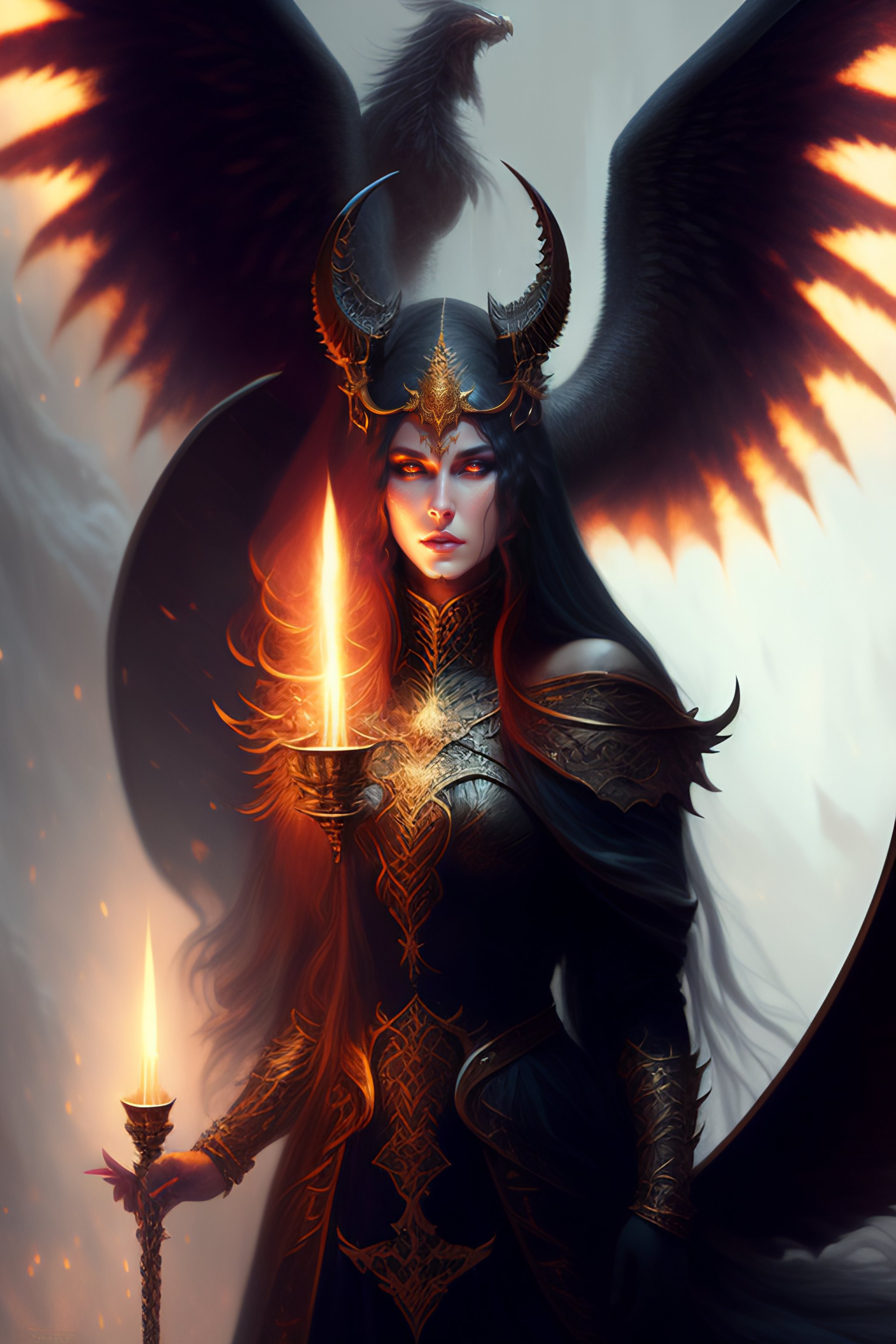 Lexica - A beautiful satanic black metal album cover of a satanic ...