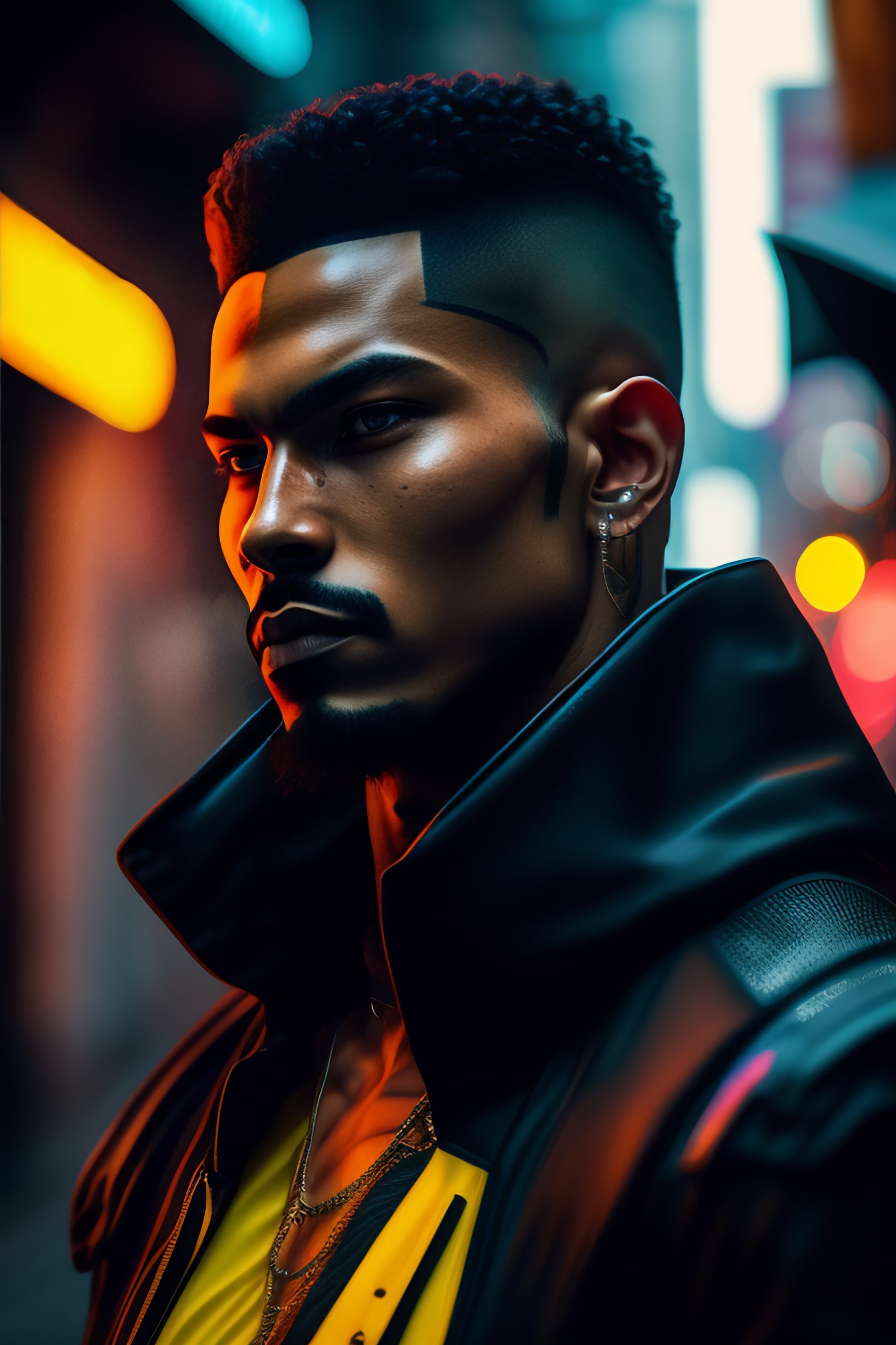Lexica - Cyberpunk man, Lapa streets, Rio de Janeiro city, cyberpunk ...