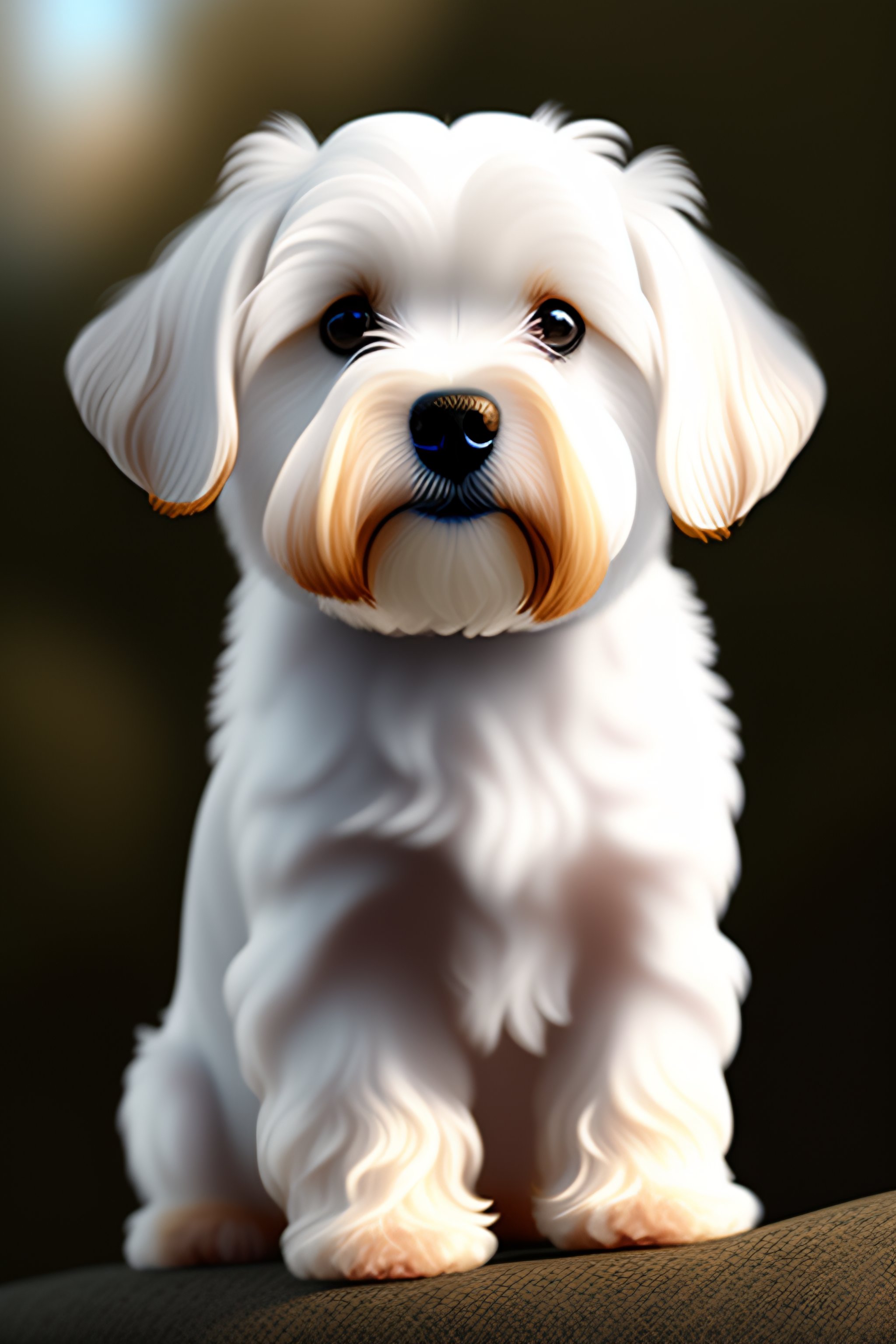 Lexica - Hyperrealistic maltese dog white