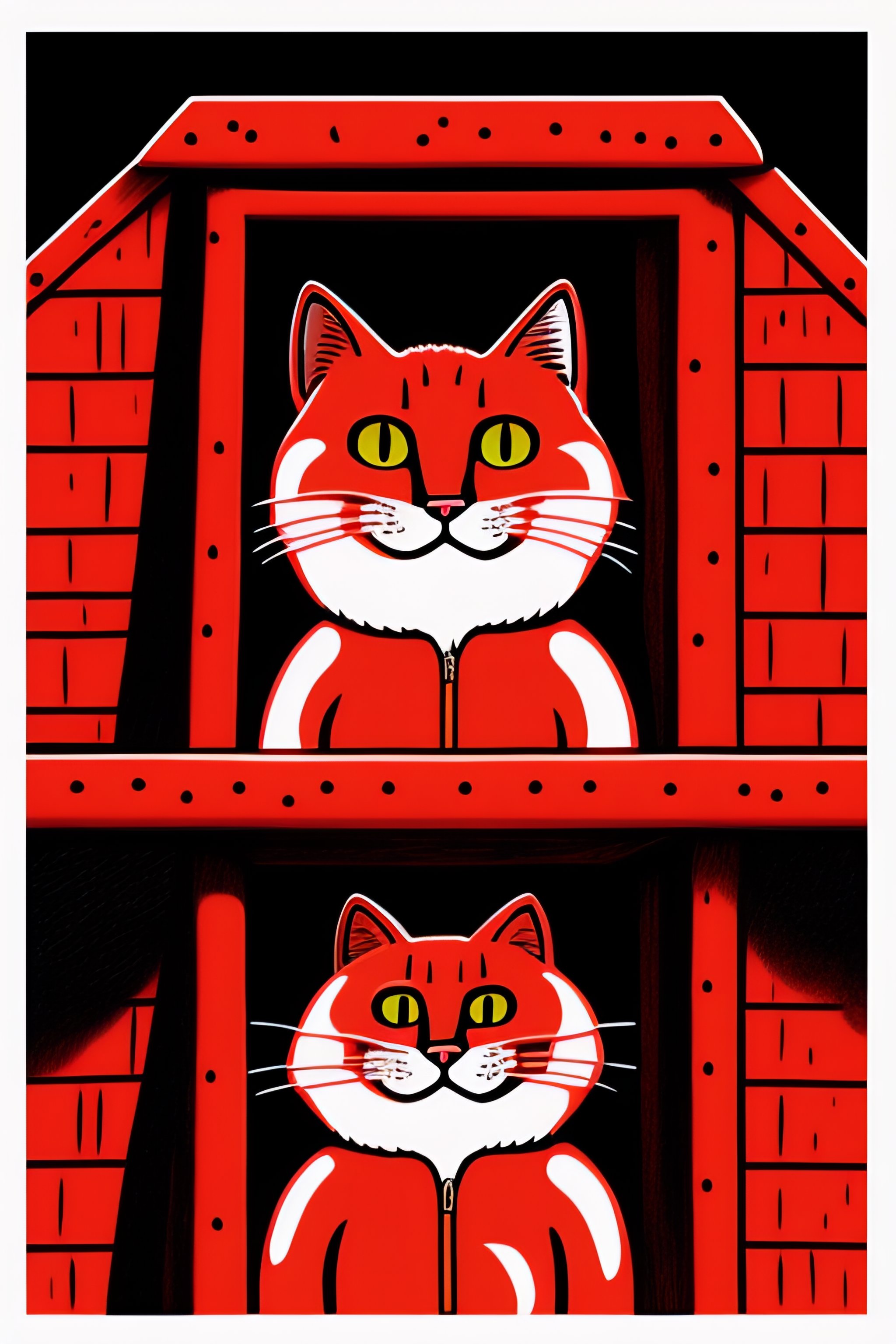 Lexica - Drawing of anthropomorphic furry cat smiling in the style of ...