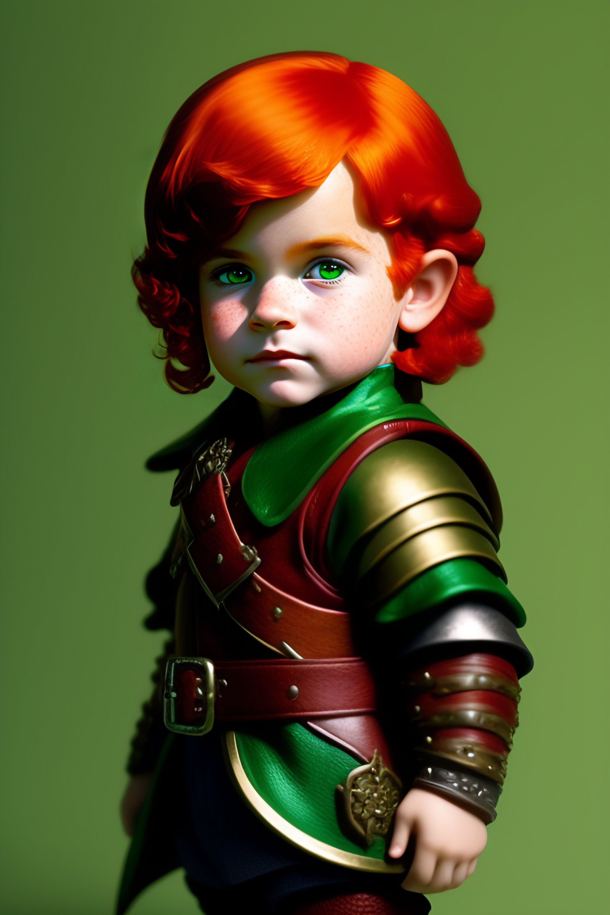 Lexica - A small halfling with red hair, freckles, leather armor, and a ...