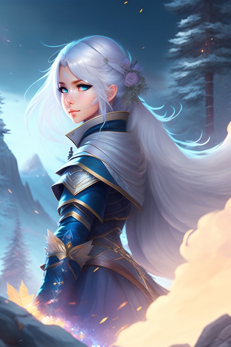 Anime Girl Ninja With Silver Hair