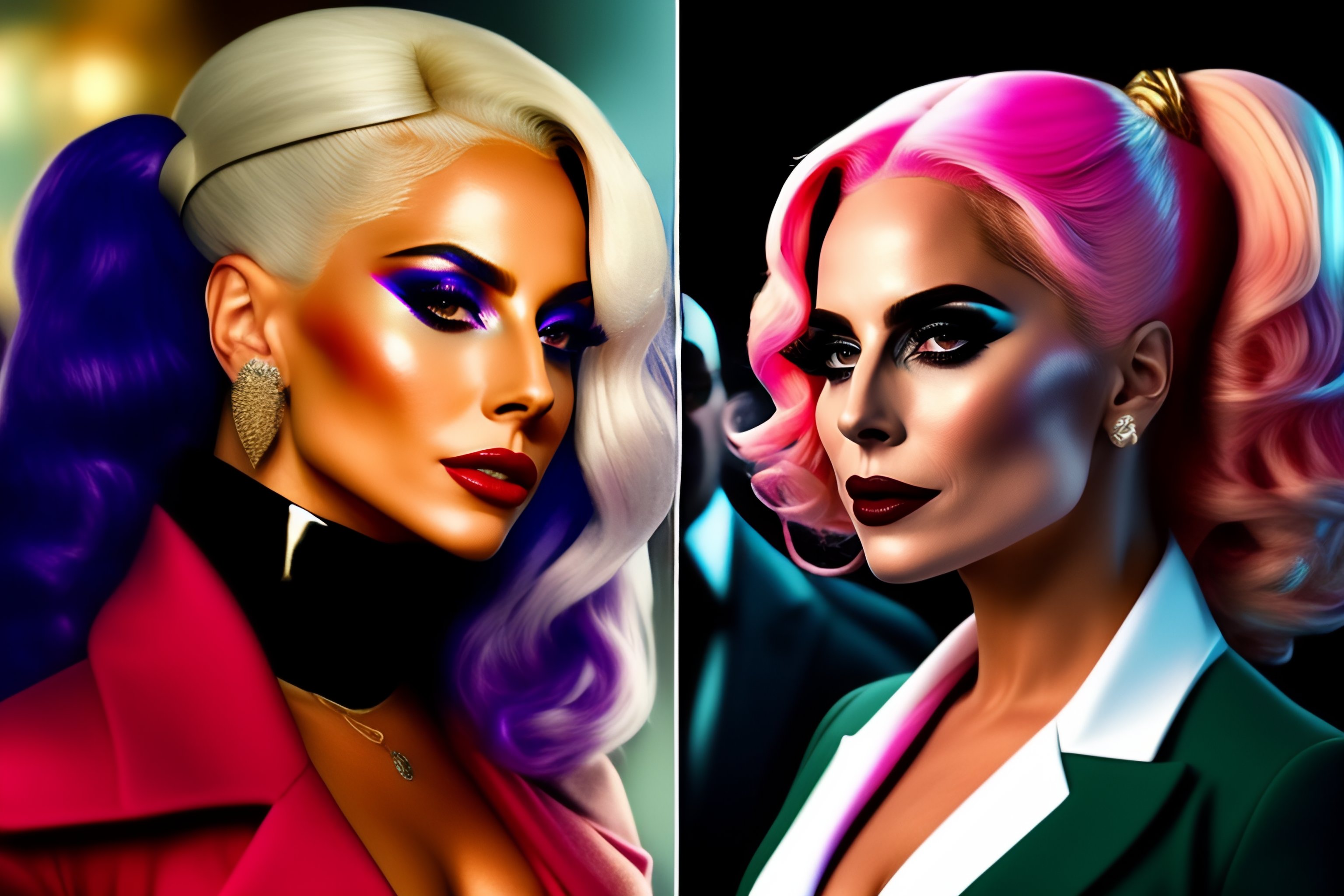 Lexica - Lady Gaga as a doctor Harleen Quinzel meeting the joker