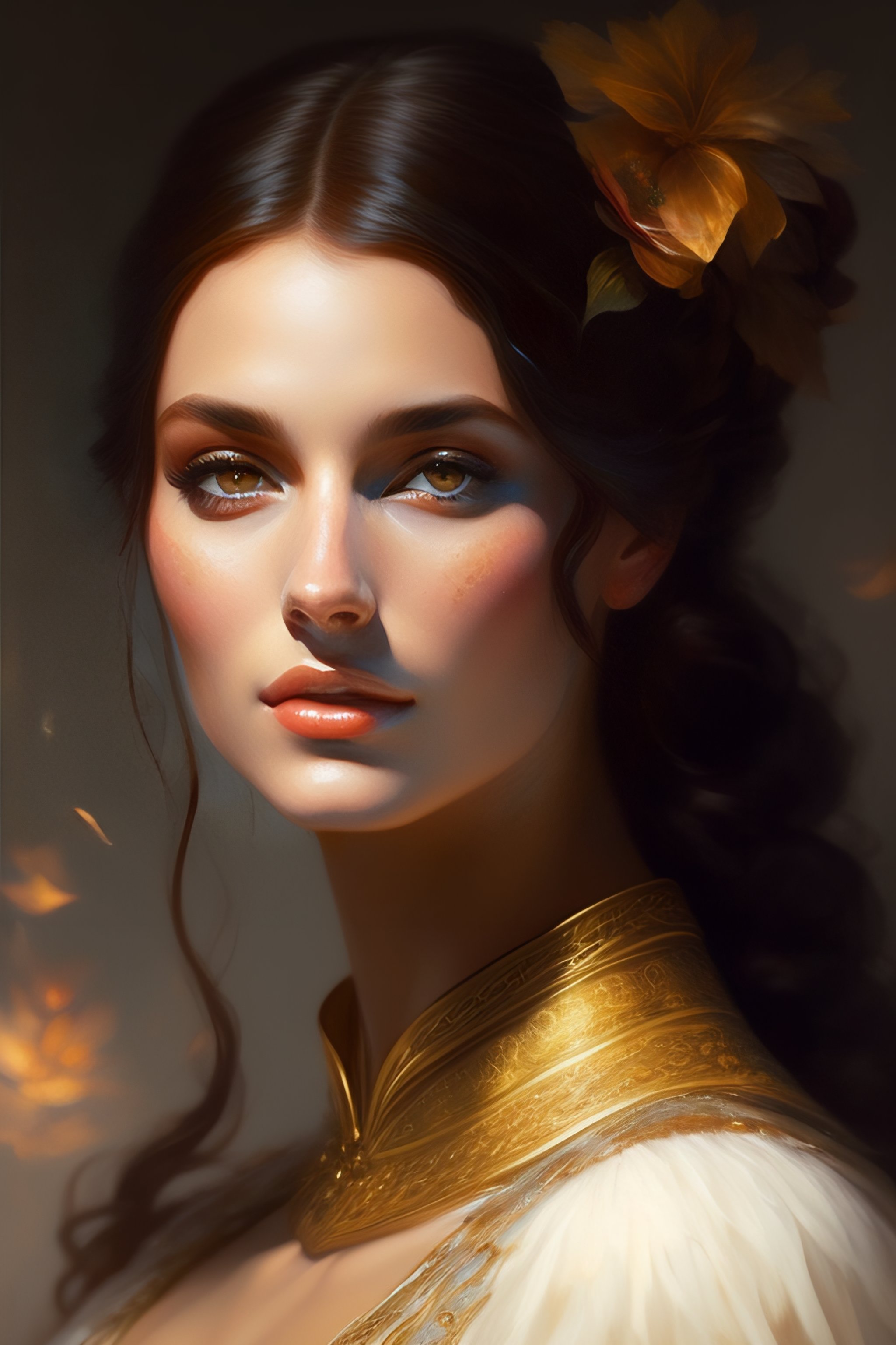 Lexica - A painting depicting a beautiful European lady by Greg ...