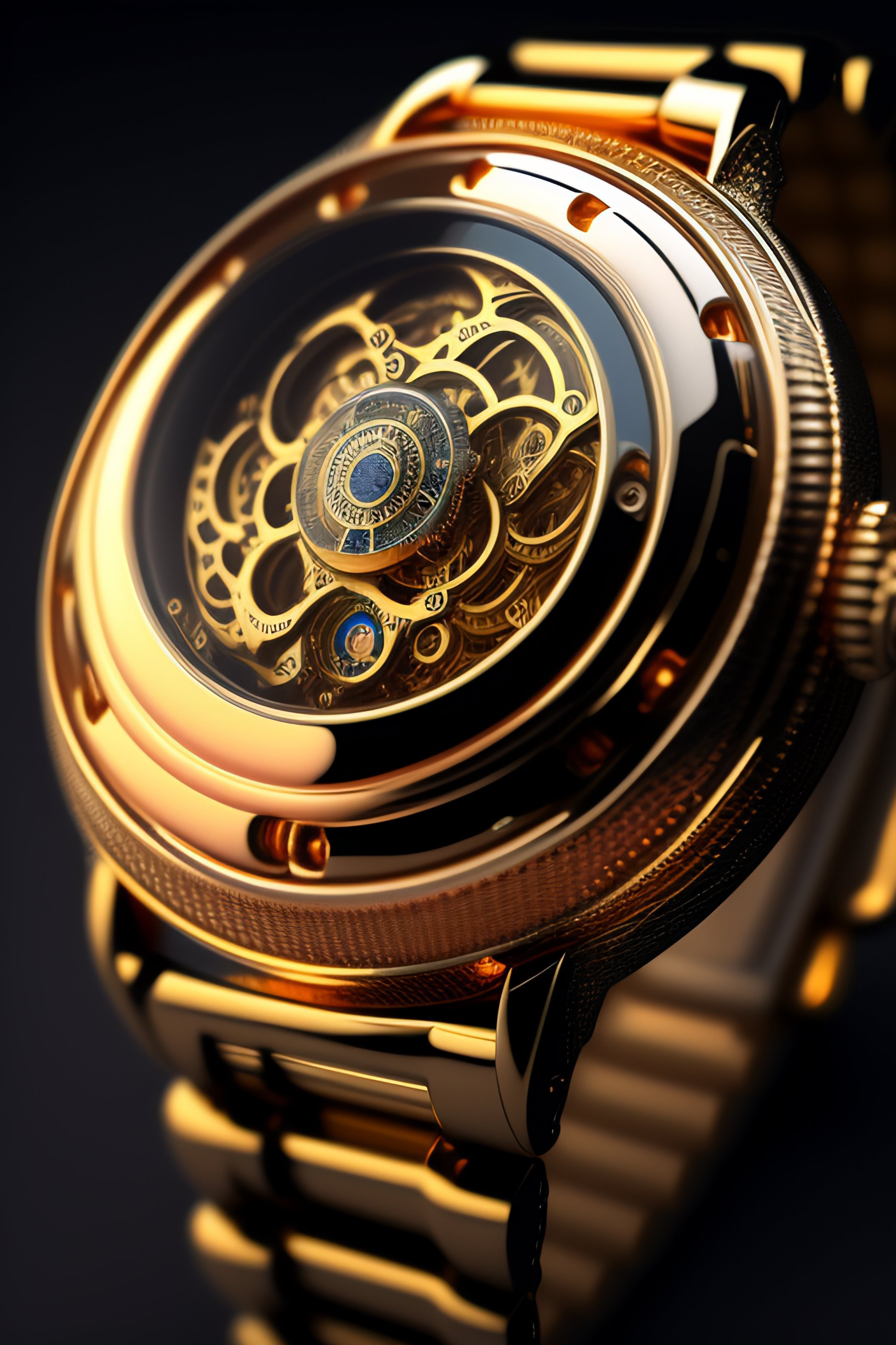 Lexica - Extremely fancy watch with gears, Lumen render, 8k