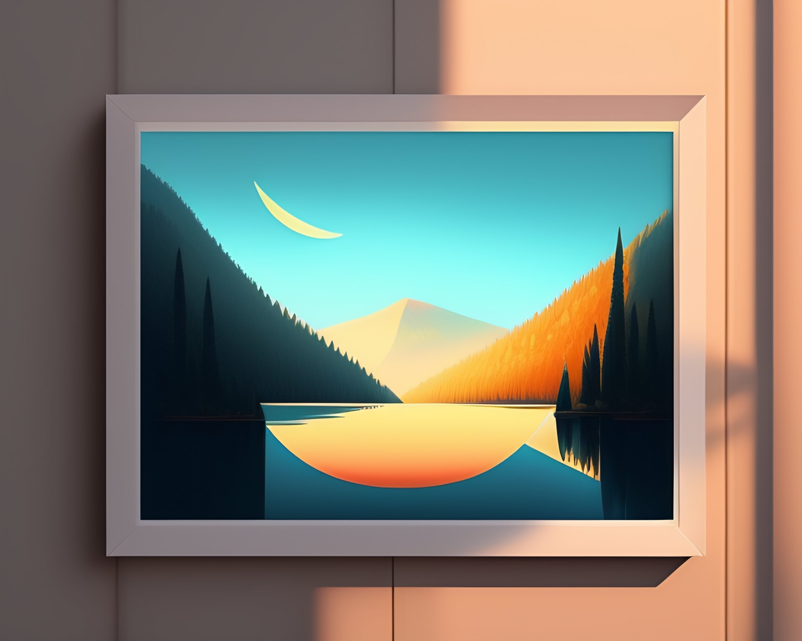 Lexica - A digital painting of a luxurious nature, sunny, in the style ...