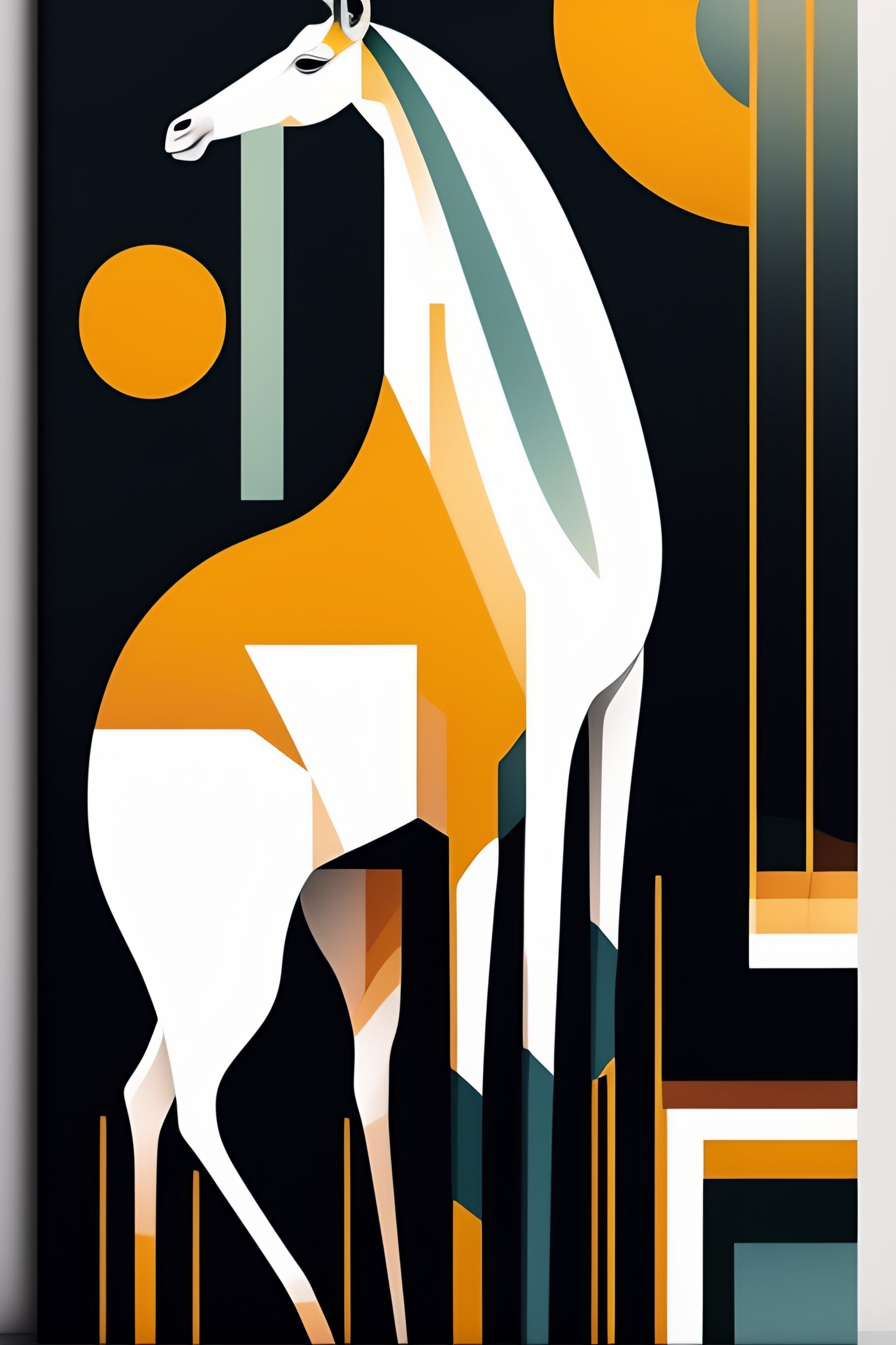 Lexica - Very minimalistic, art deco, a few minimal lines, muted colors ...