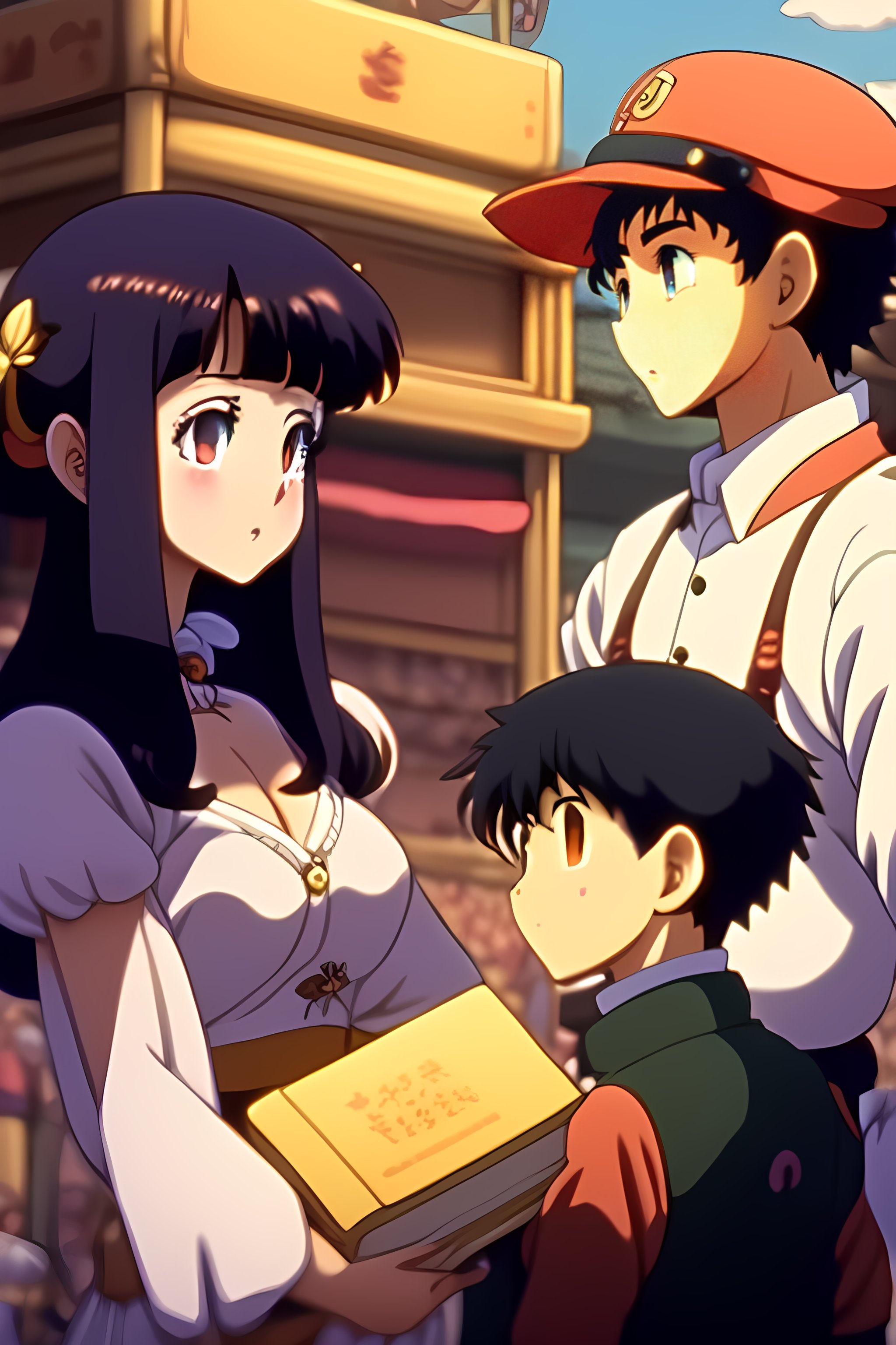 Lexica - 90's anime vintage anime joyful scene of a smiling couple ...