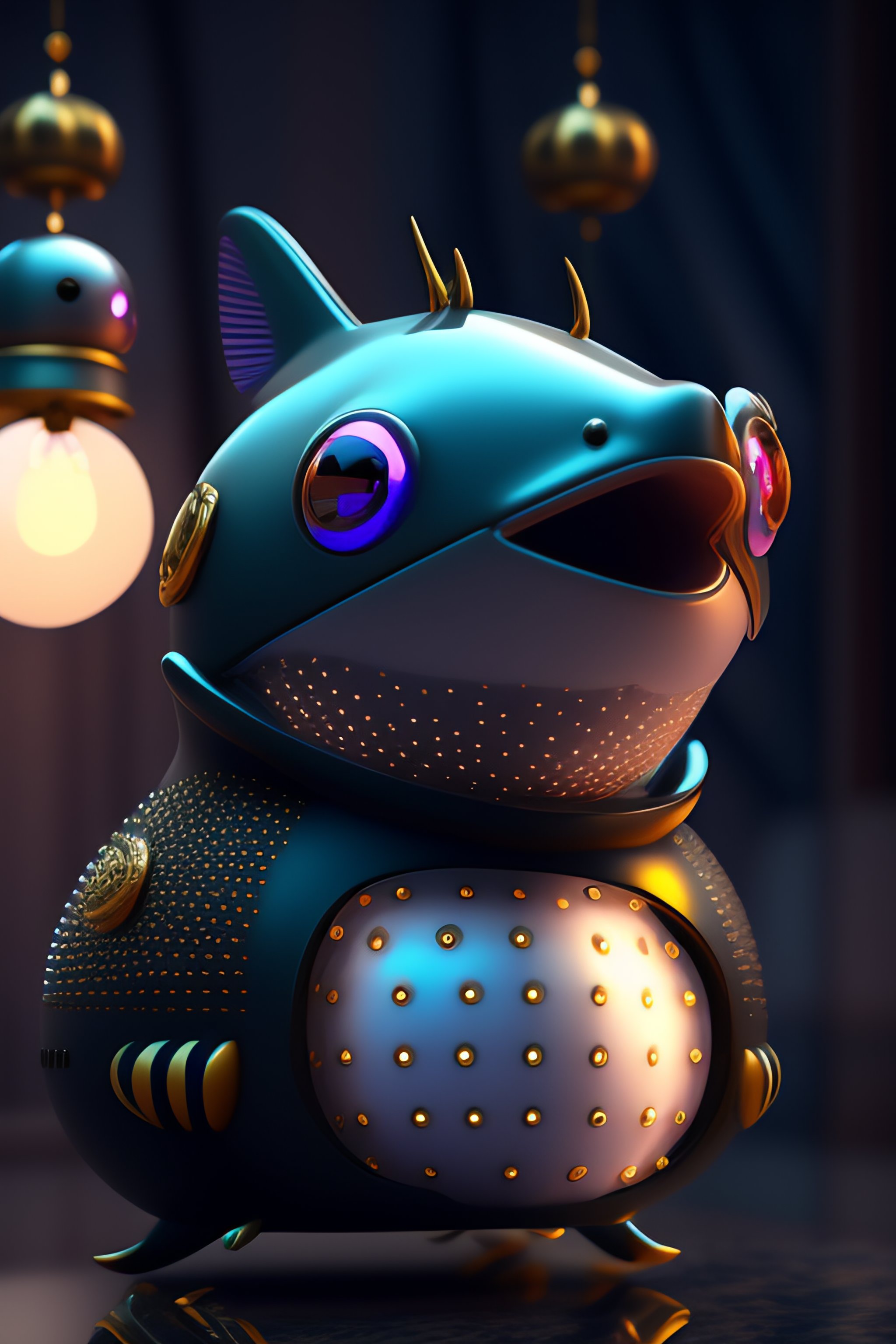 Lexica - Puffer fish animatronic, digital art, intricate, trending on ...
