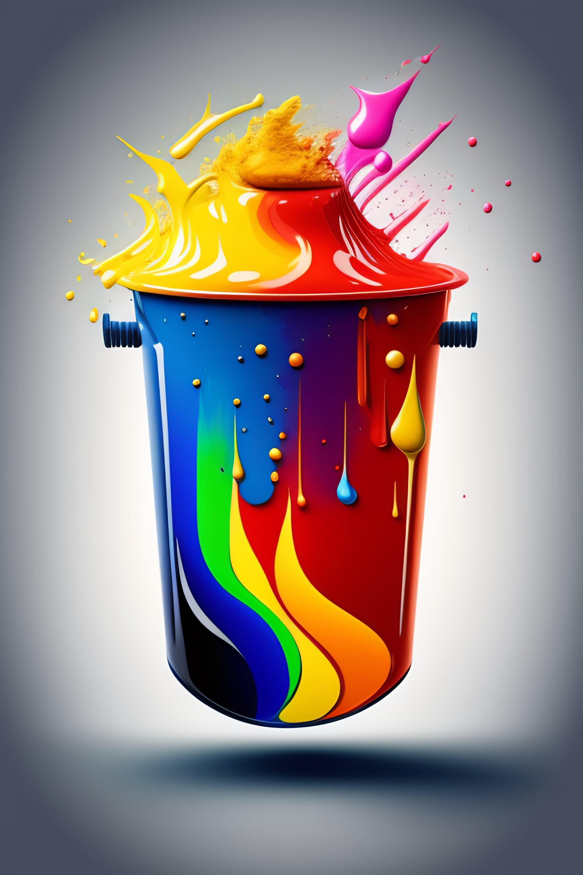 Lexica - Paint bucket pouring paint on top of planet earth vector logo ...