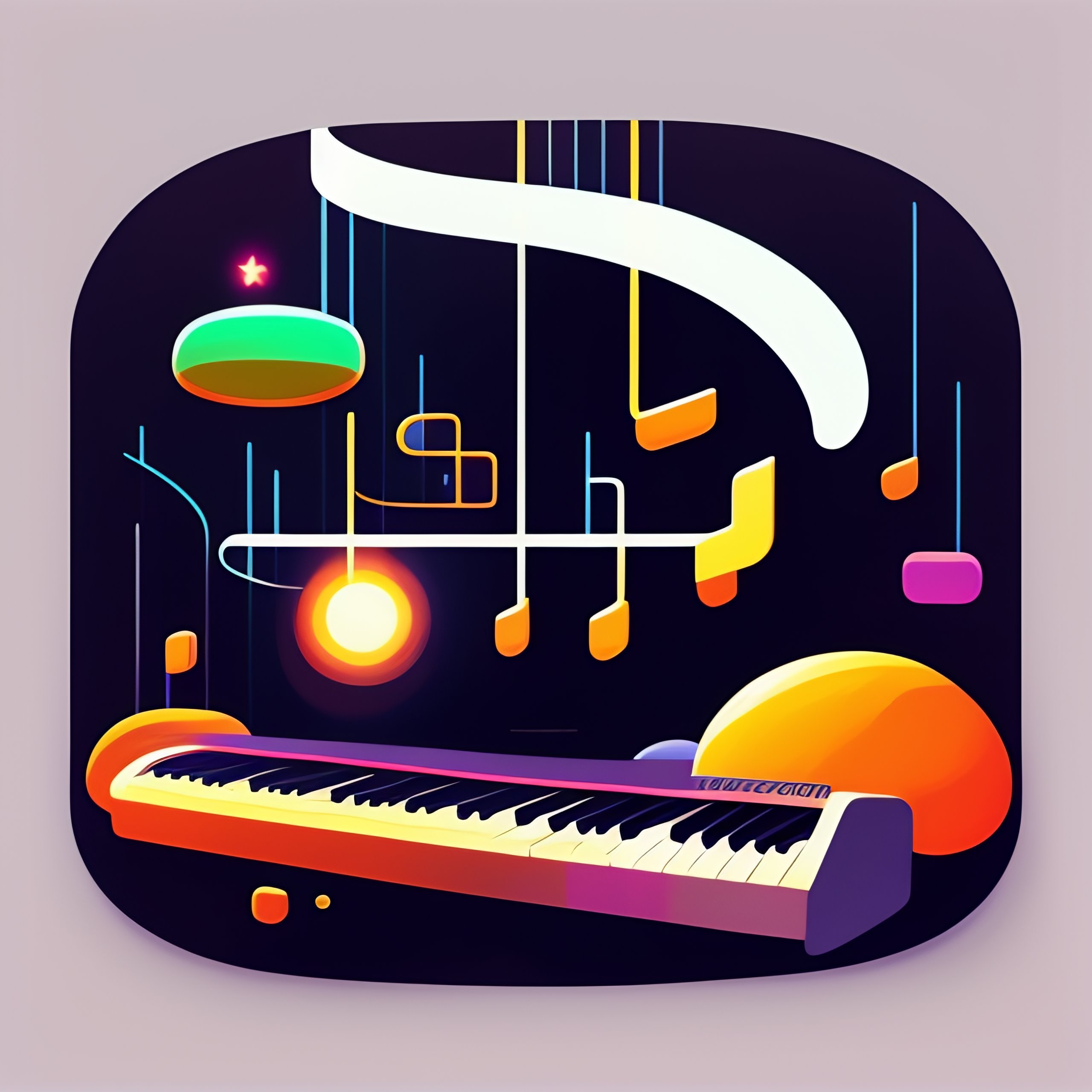 Lexica - Retro Video Game Asset of floating musical notes, minimalist ...
