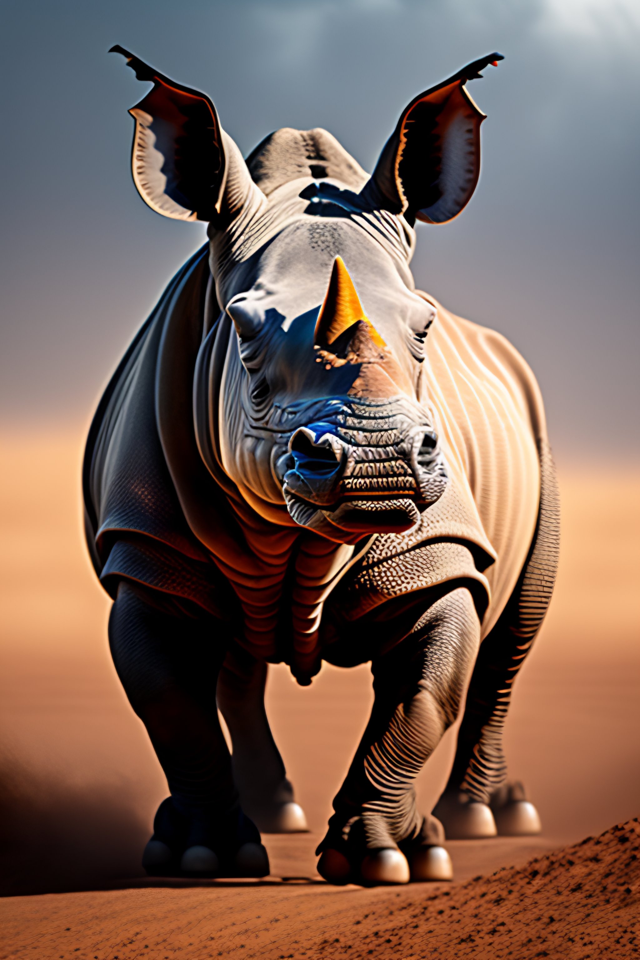 Lexica - Portrait of an armored rhino