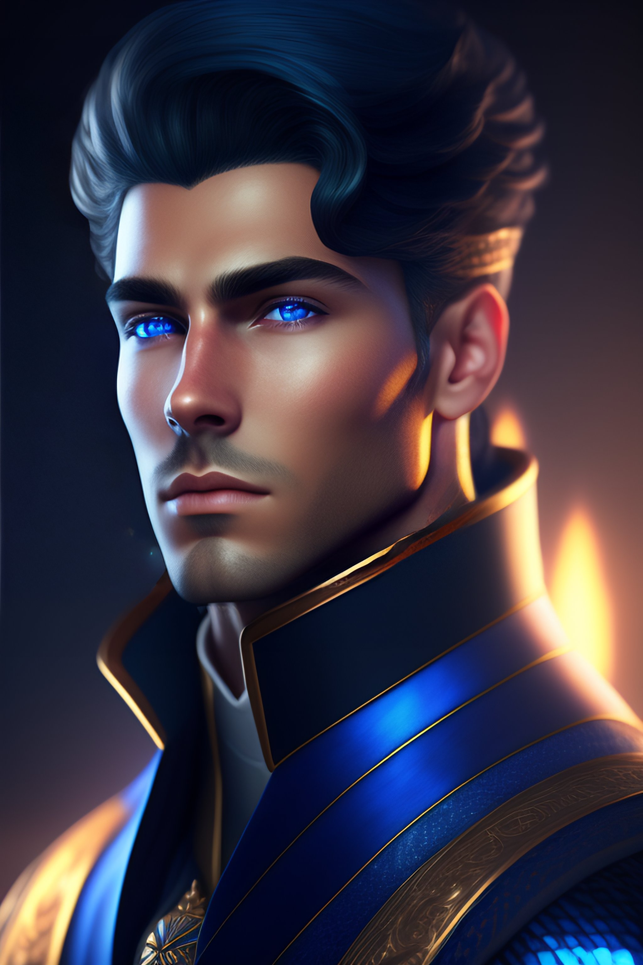 Lexica - Beautiful portrait of a handsome young male wizard wearing a ...