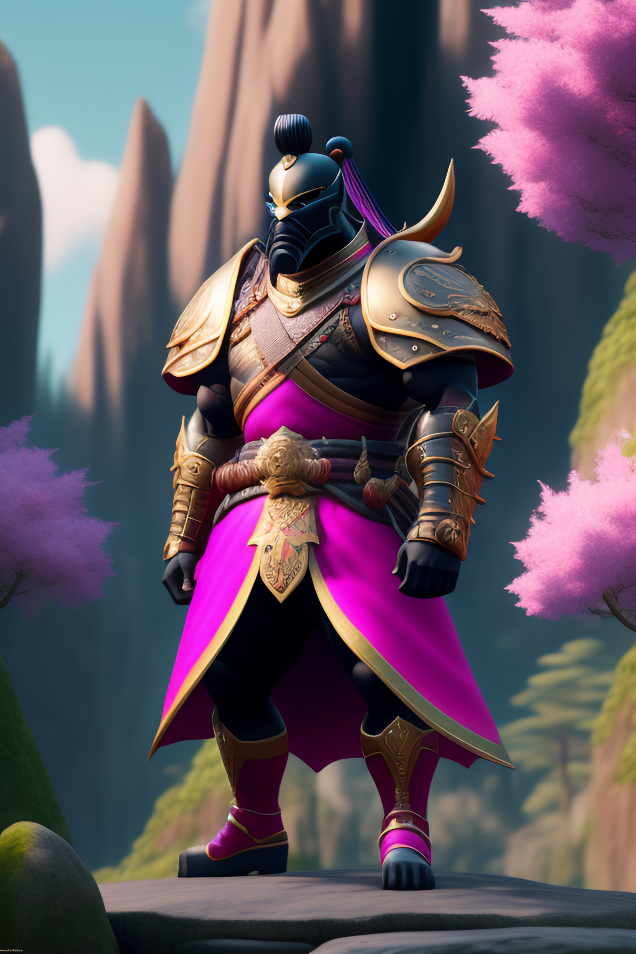 Lexica - A highly detailed matte painting of a Gorilla Samurai in full ...