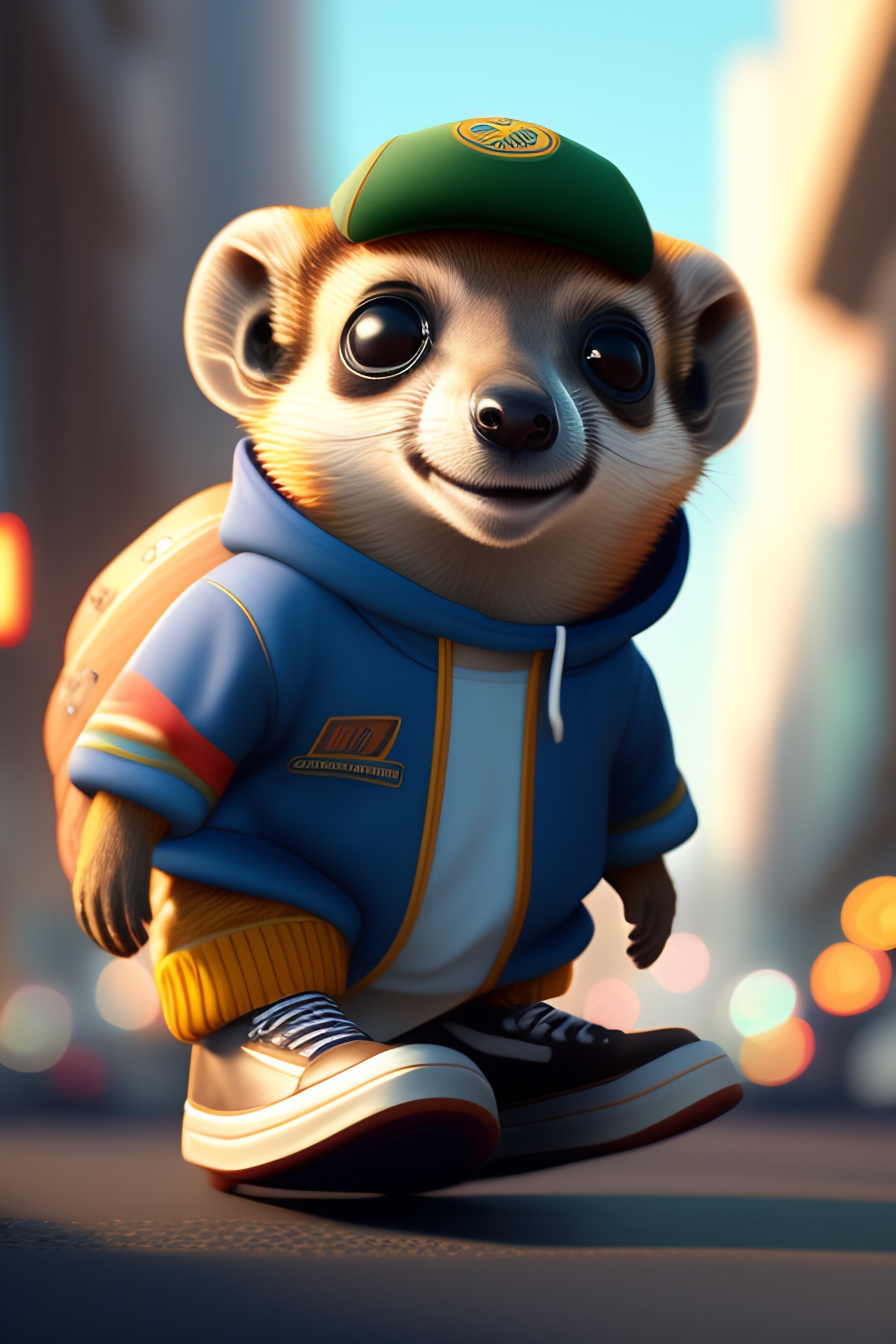 Lexica - Cute little sweet humanoid suricate, dressed with shoes and ...